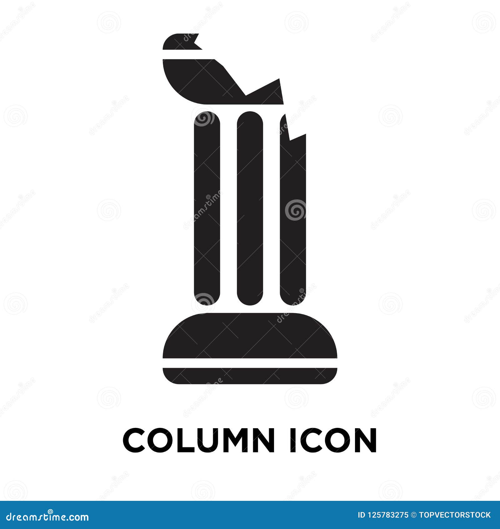 Column Icon Vector Isolated On White Background, Logo Concept Of Stock ...