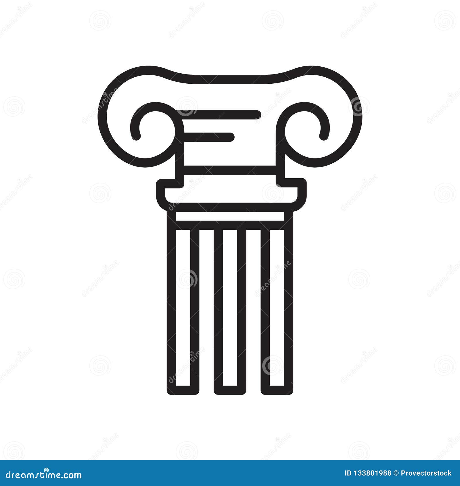 Column Icon Vector Sign and Symbol Isolated on White Background Stock ...