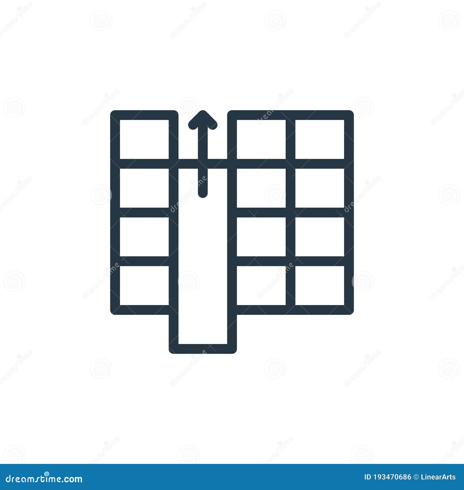 Column Icon Vector from Spreadsheet Concept. Thin Line Illustration of ...