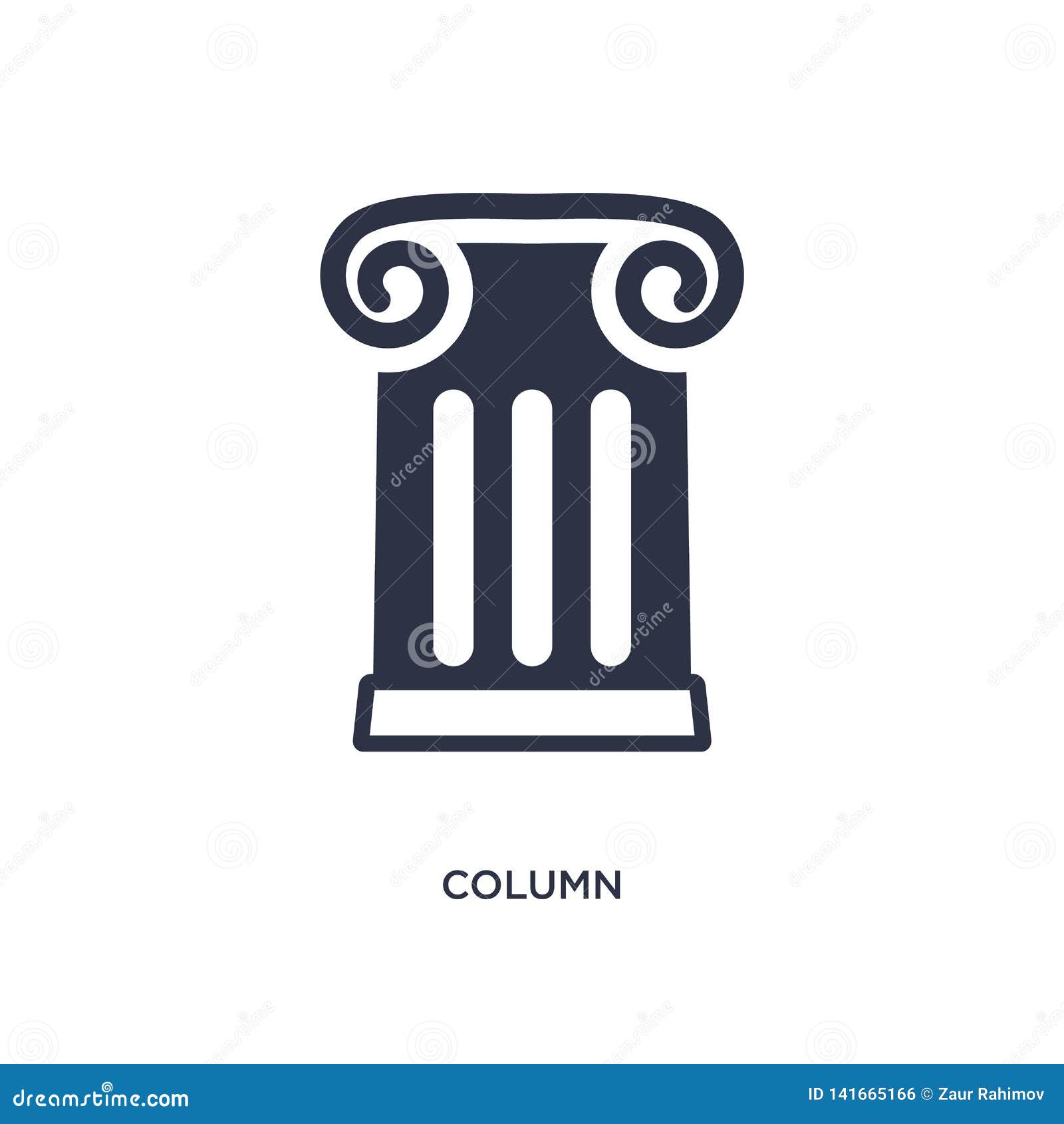 Column Icon on White Background. Simple Element Illustration from ...