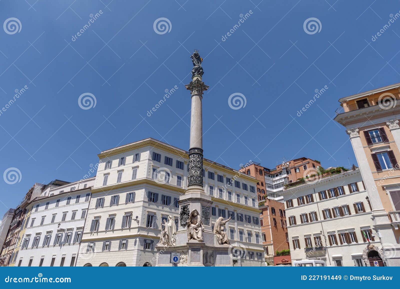 Column of the Immaculate Conception, Rome, Italy Editorial Stock Image ...