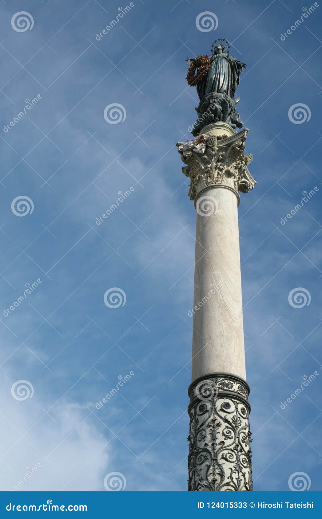 Column of the Immaculate Conception Stock Image - Image of italy, rome ...