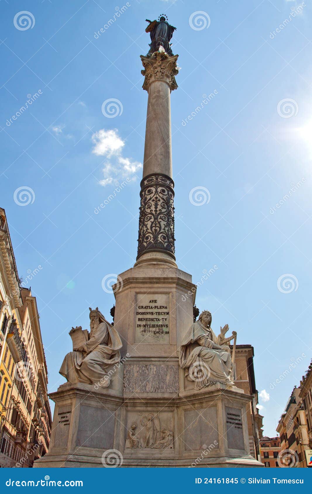 Column of the Immaculate in Rome, Italy Stock Image - Image of colonna ...