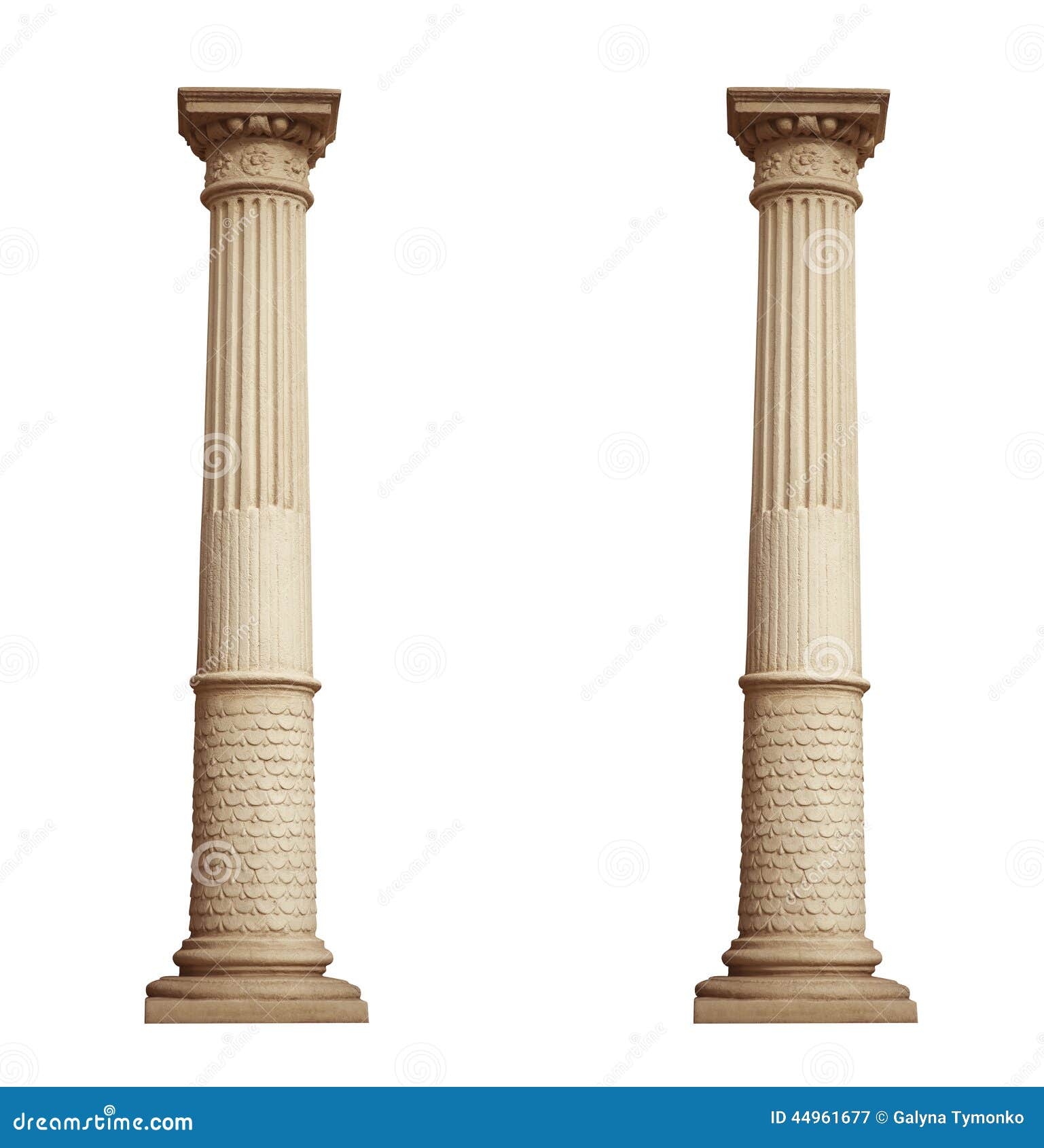 Column Isolated on White Background Stock Image - Image of antiquities ...