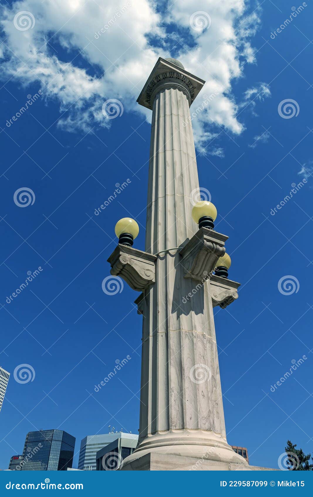 A Column with Lanterns in Park Denver Stock Image - Image of ...
