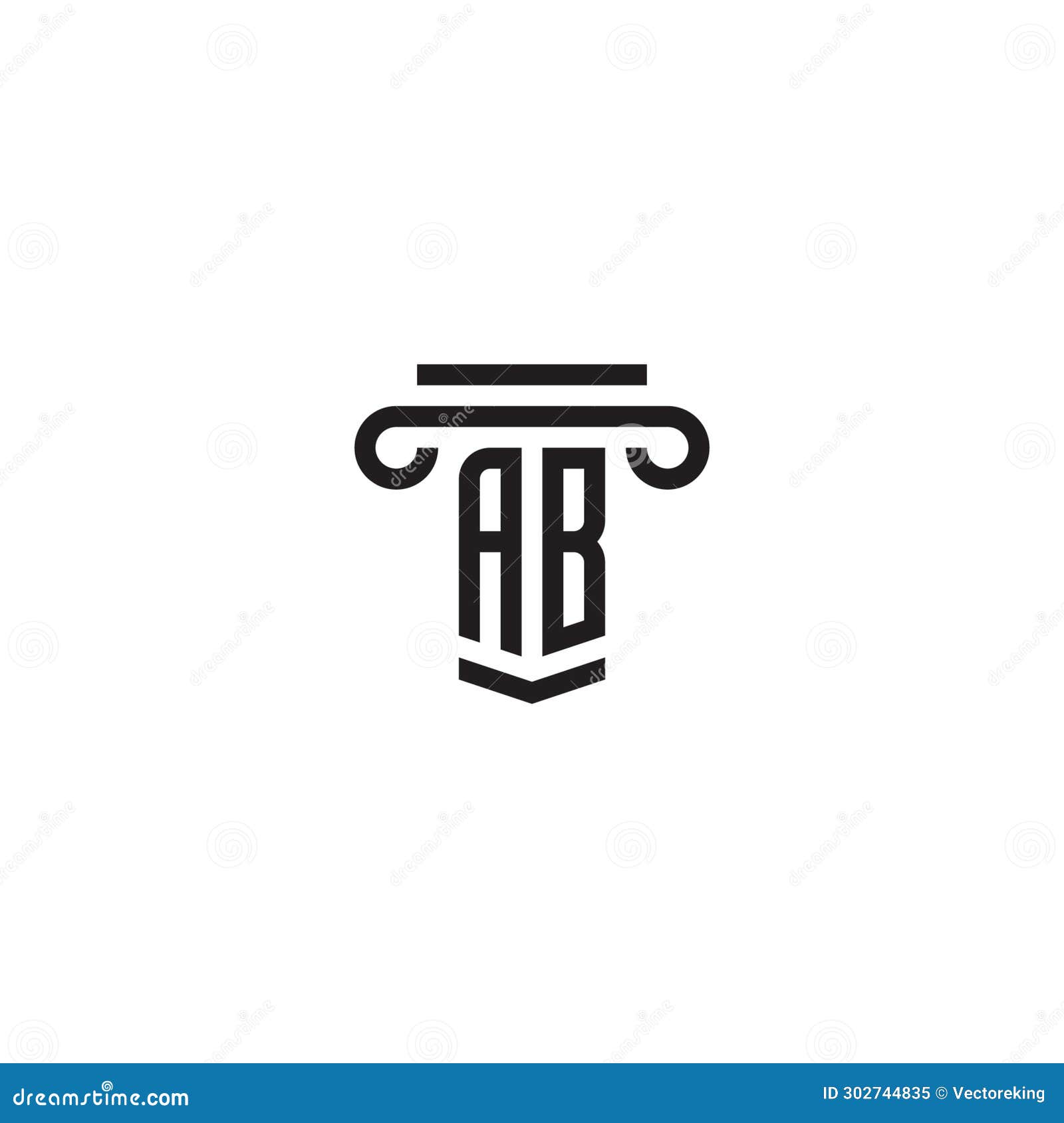 Column and Letter AB stock vector. Illustration of flat - 302744835