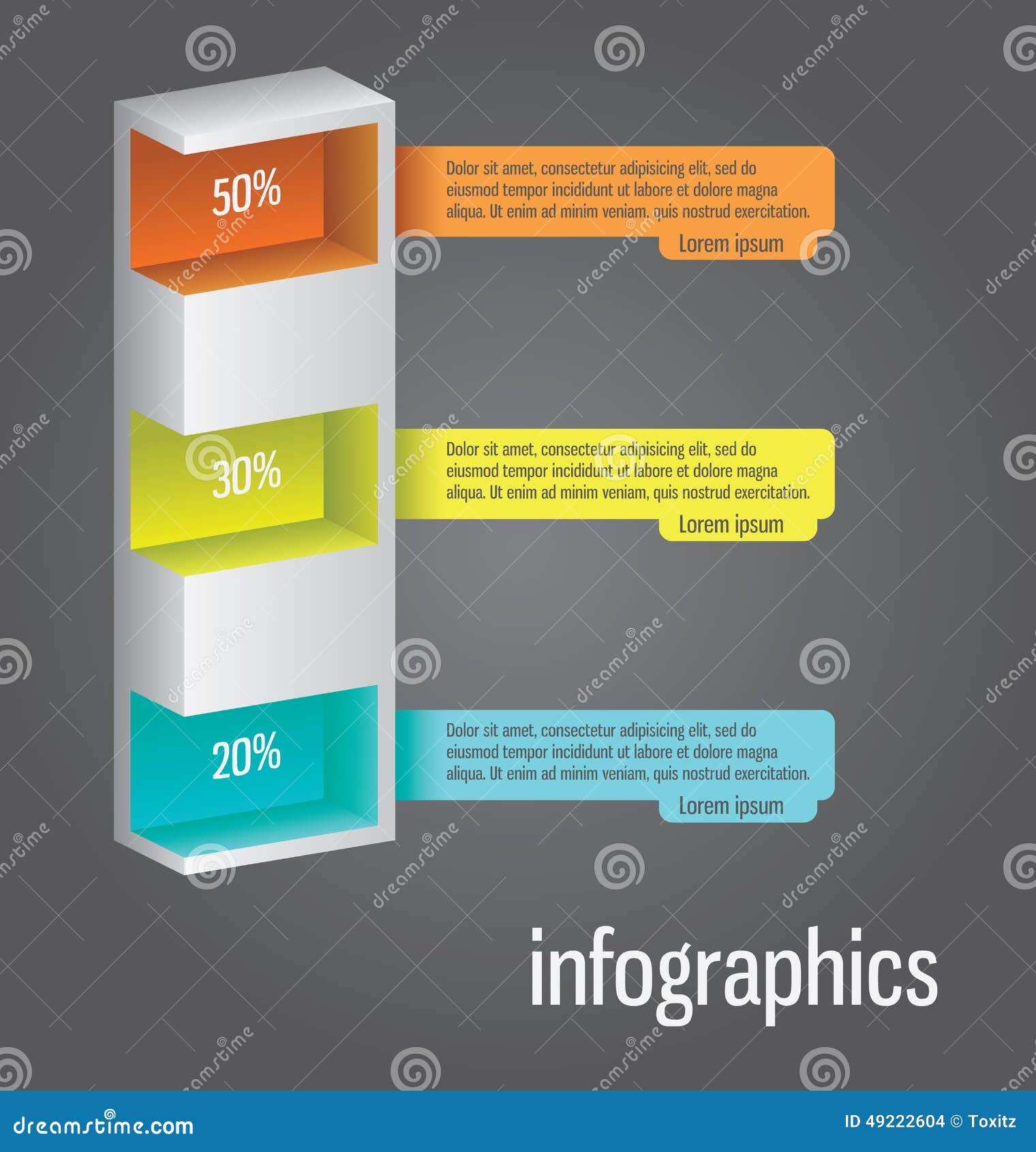Column Like Diagram, Can Be Used for Infographics, Websites Elem Stock ...