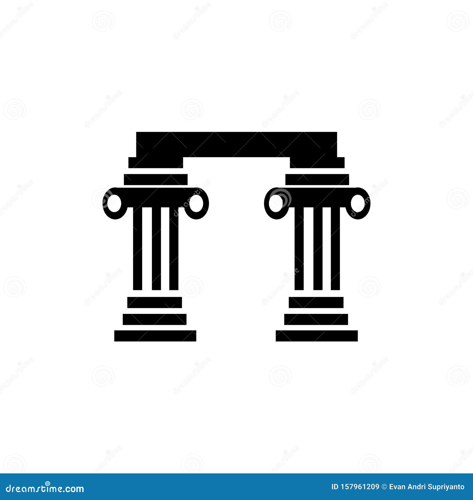 Column Logo Template Vector Stock Vector - Illustration of greek, court ...