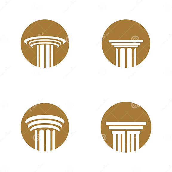 Column Logo Vector Symbol Template Stock Vector - Illustration of ...