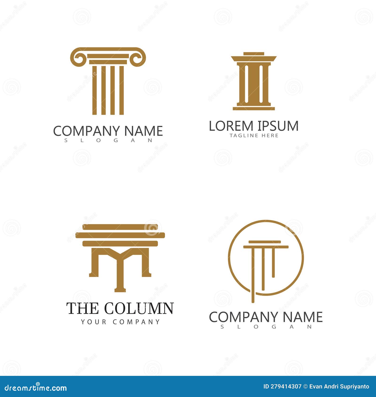 Column Logo Vector Symbol Template Stock Vector - Illustration of ...