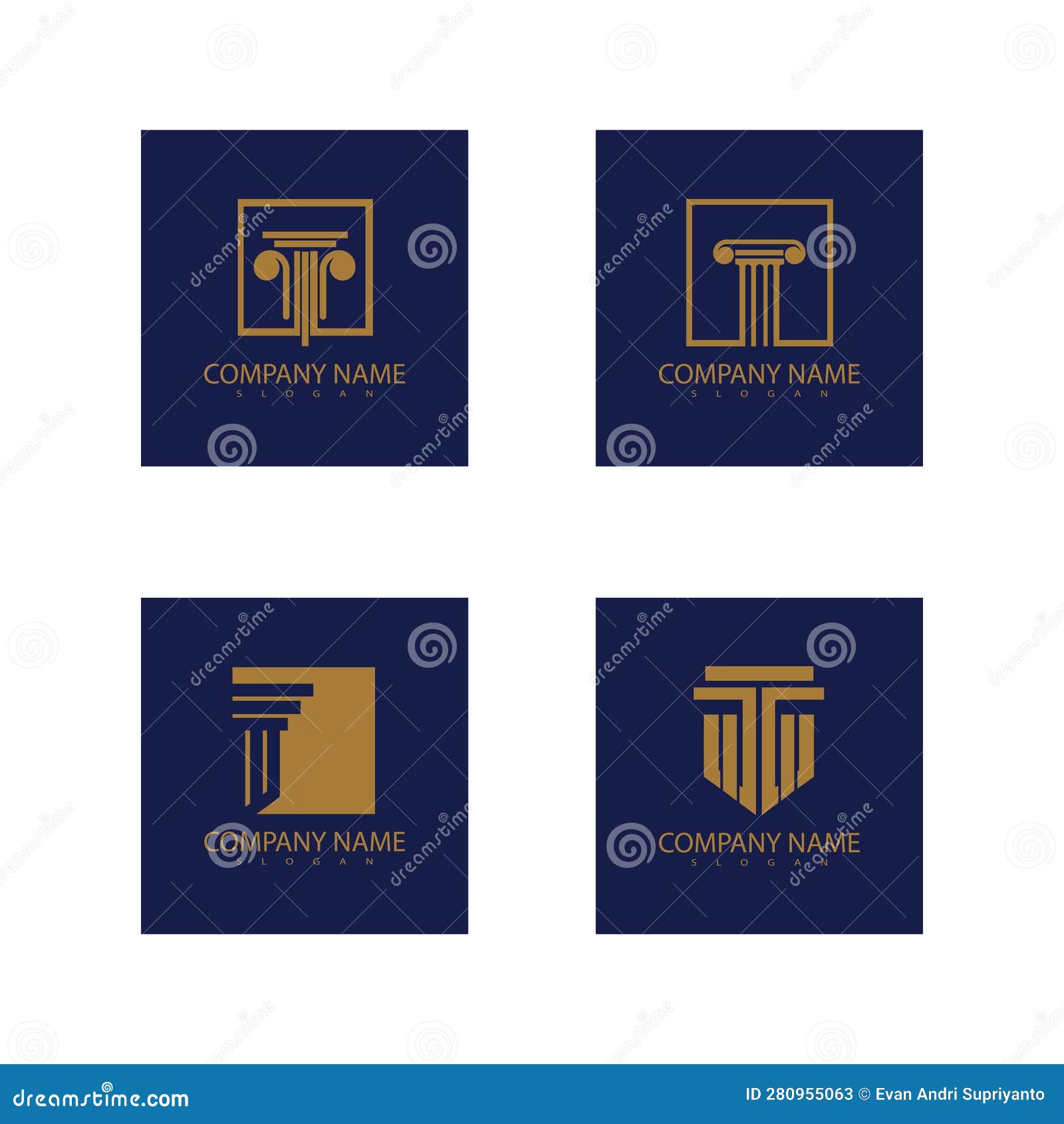 Column Logo Vector Symbol Template Stock Vector - Illustration of roman ...