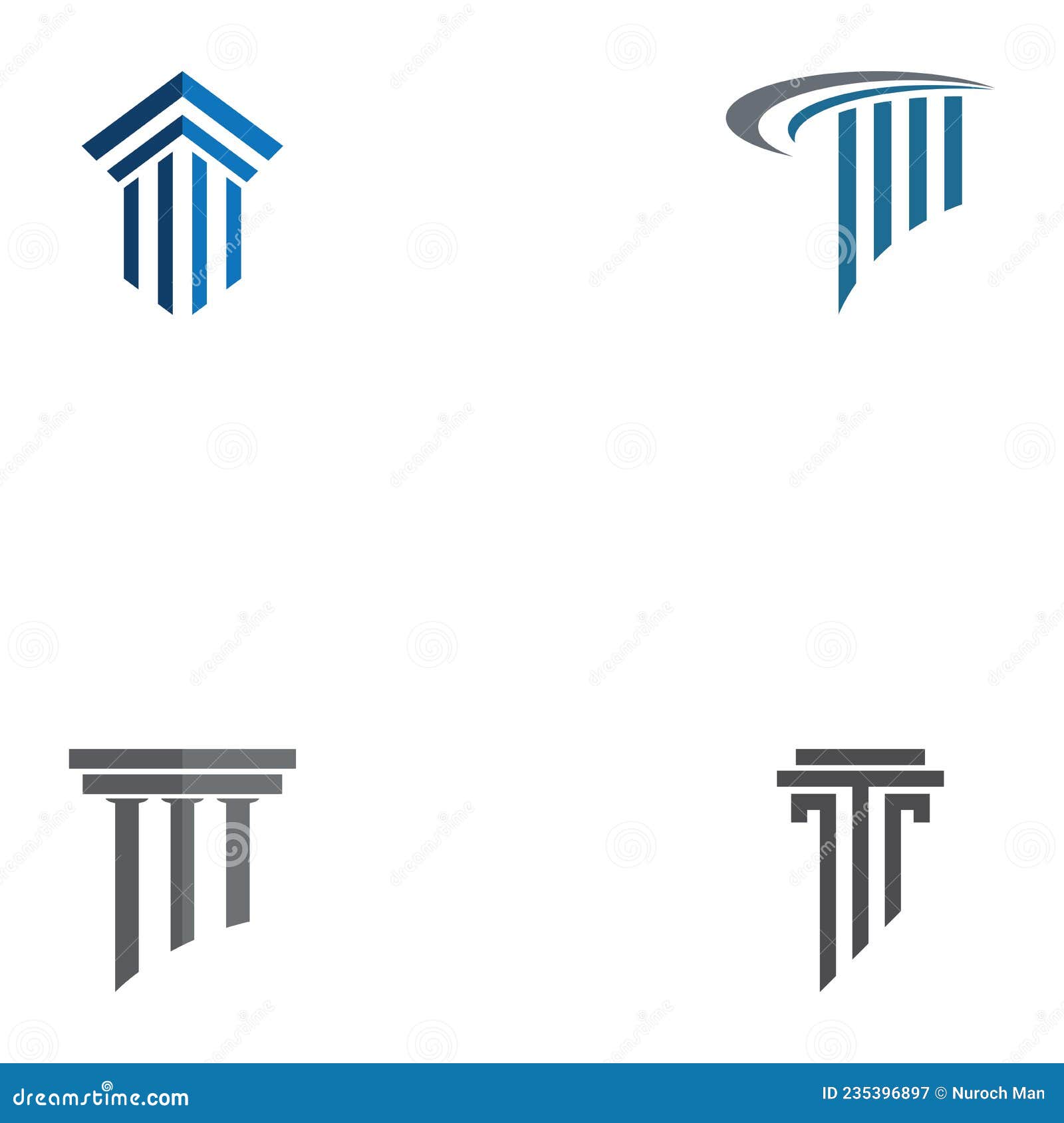 Column Logo Vector Template. Stock Vector - Illustration of roman ...