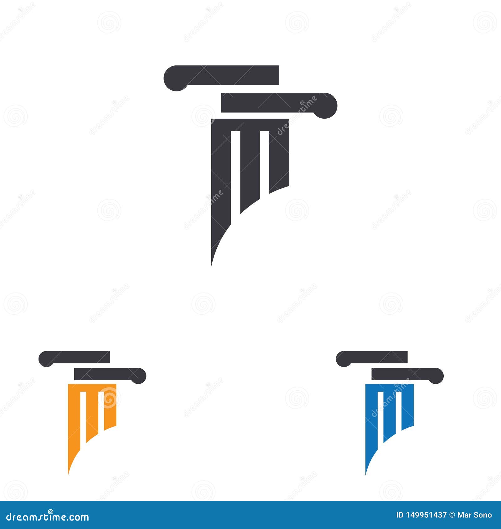 Column Logo Vector Template Stock Vector - Illustration of firm ...