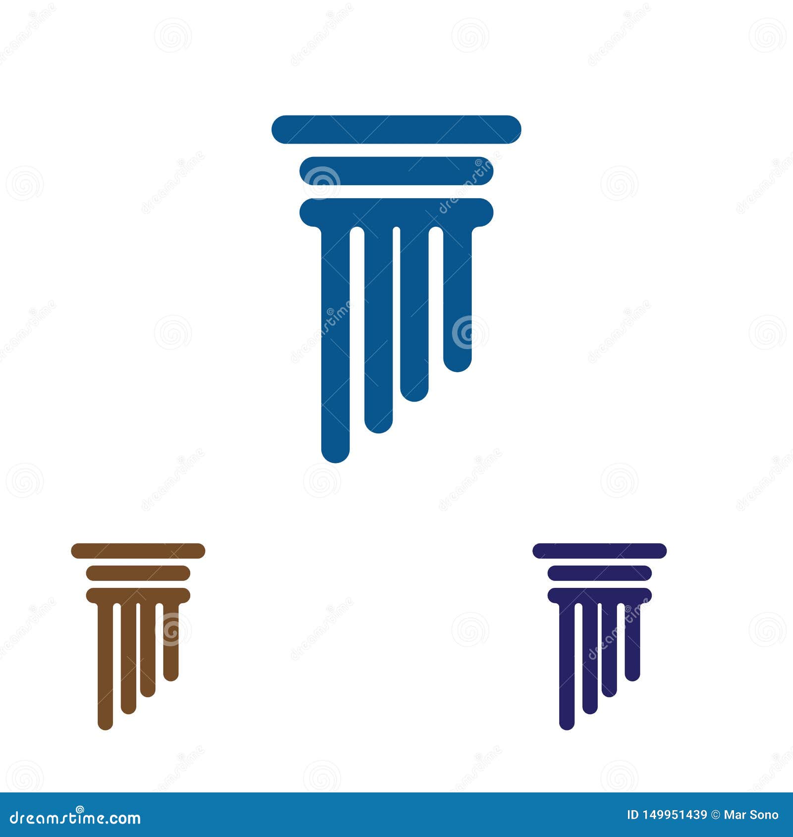 Column Logo Vector Template Stock Vector - Illustration of roman, judge ...