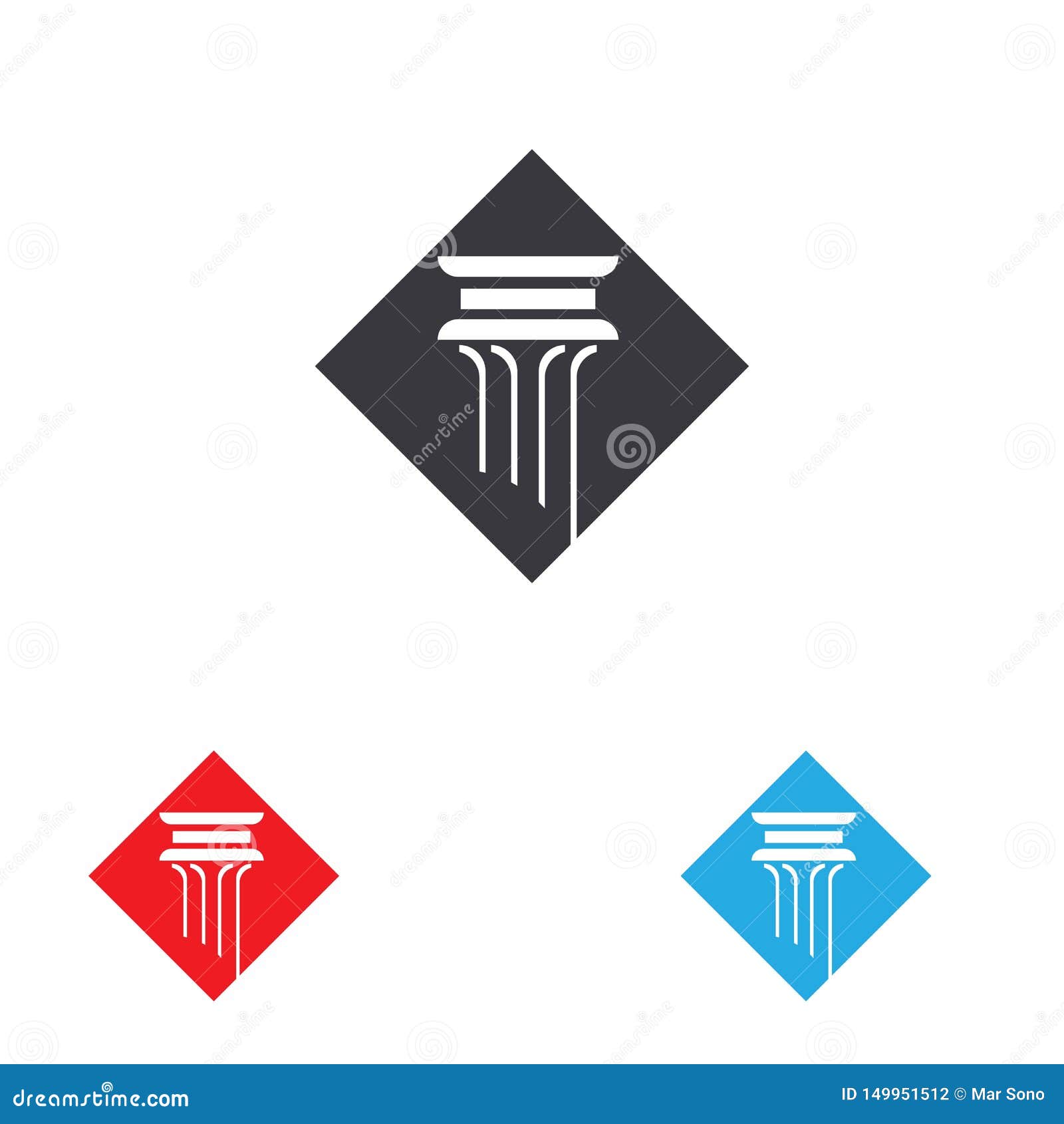 Column Logo Vector Template Stock Vector - Illustration of judge ...