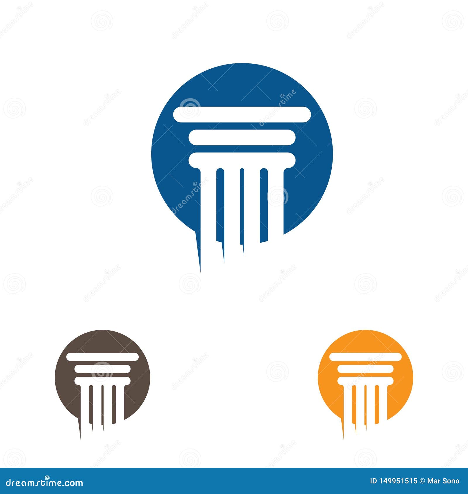Column Logo Vector Template Stock Vector - Illustration of roman, icon ...