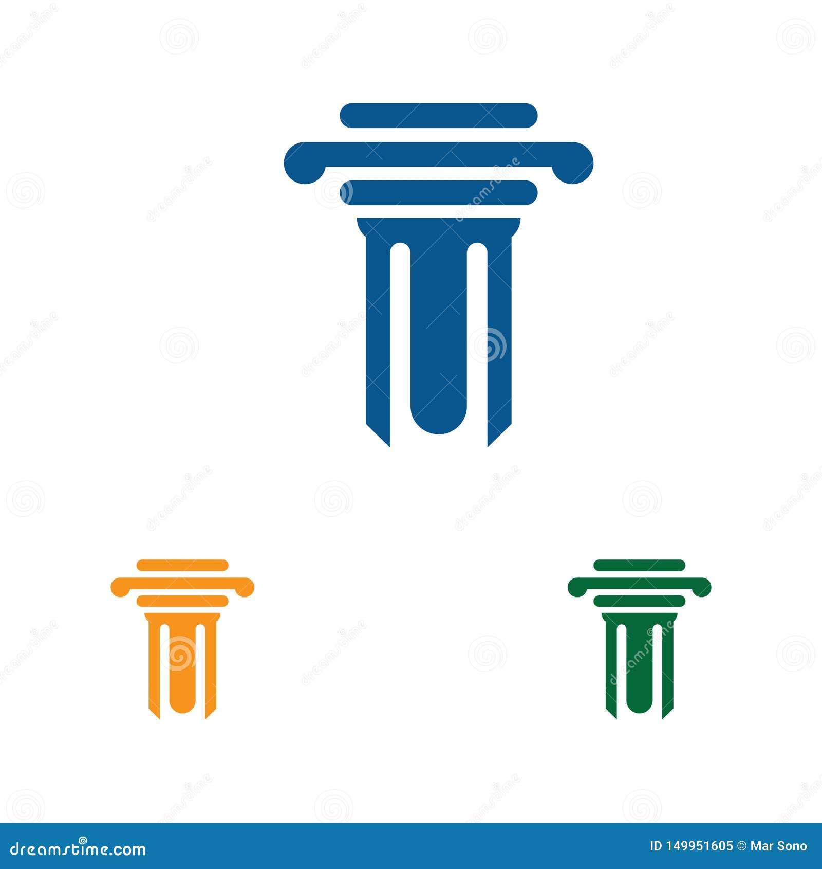 Column Logo Vector Template Stock Vector - Illustration of office ...