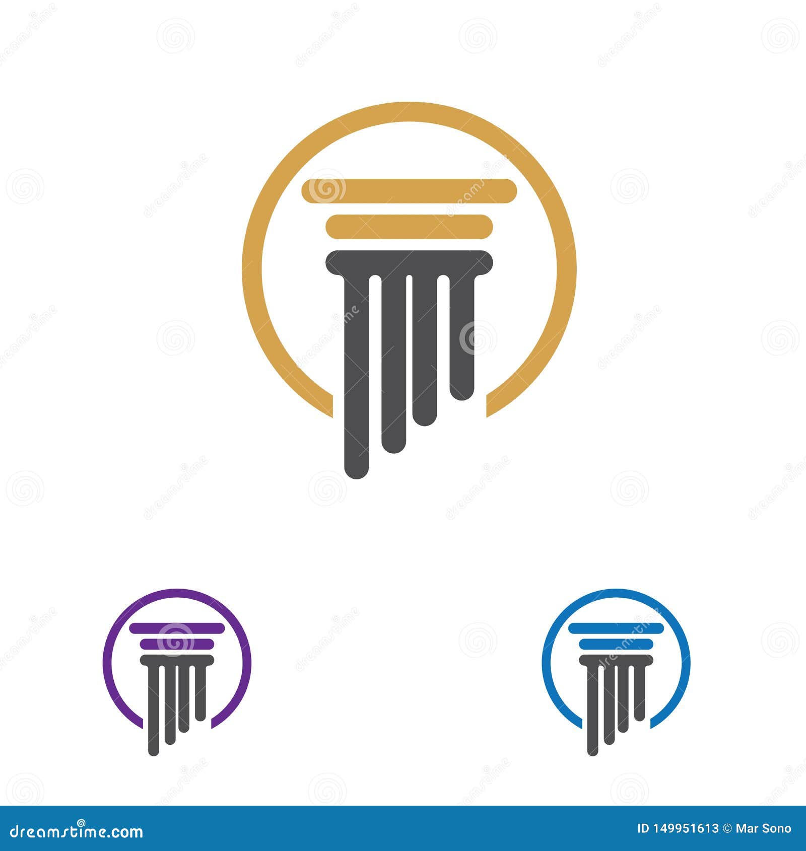 Column Logo Vector Template Stock Vector - Illustration of isolated ...