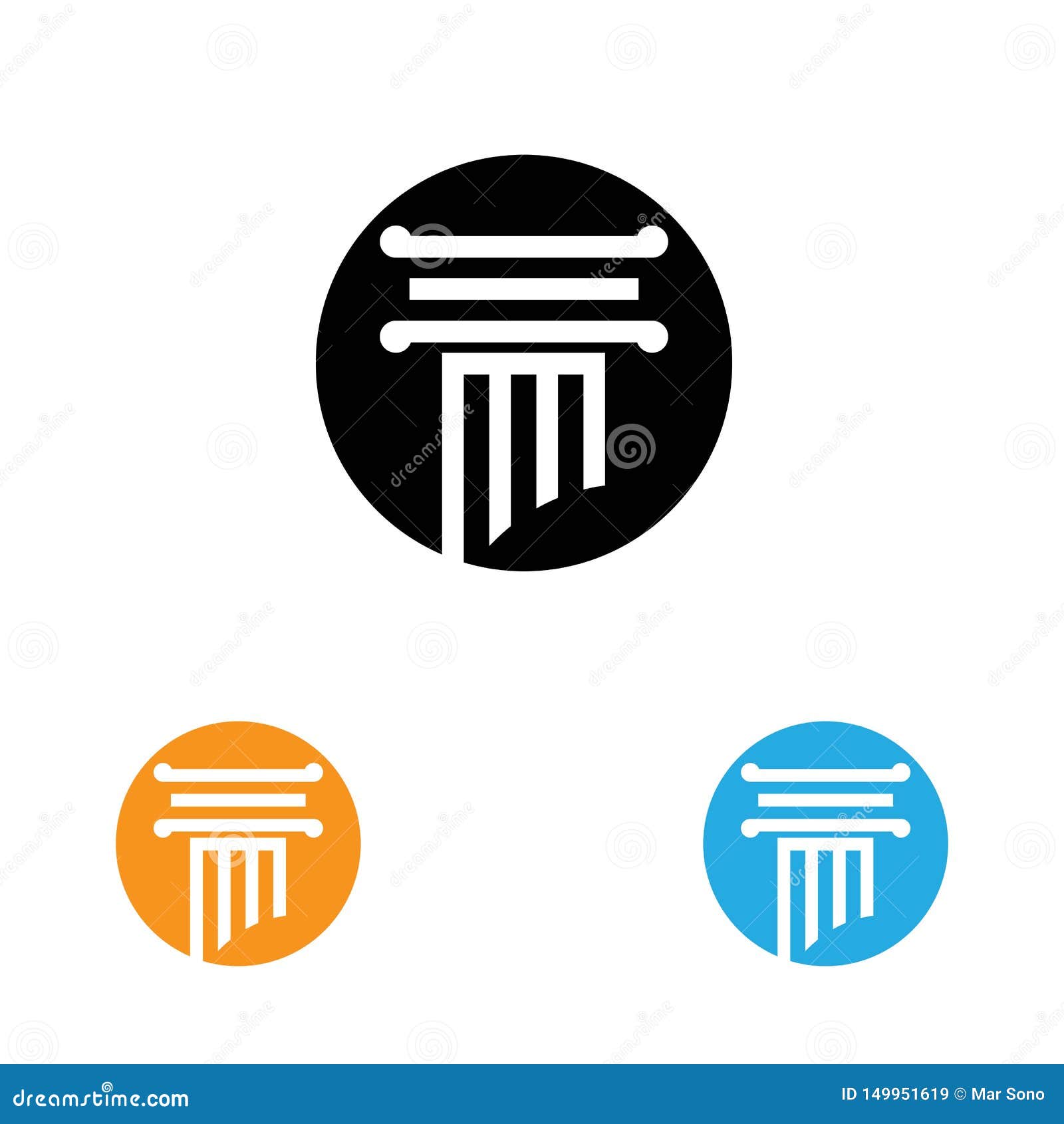 Column Logo Vector Template Stock Vector - Illustration of judge, logo ...