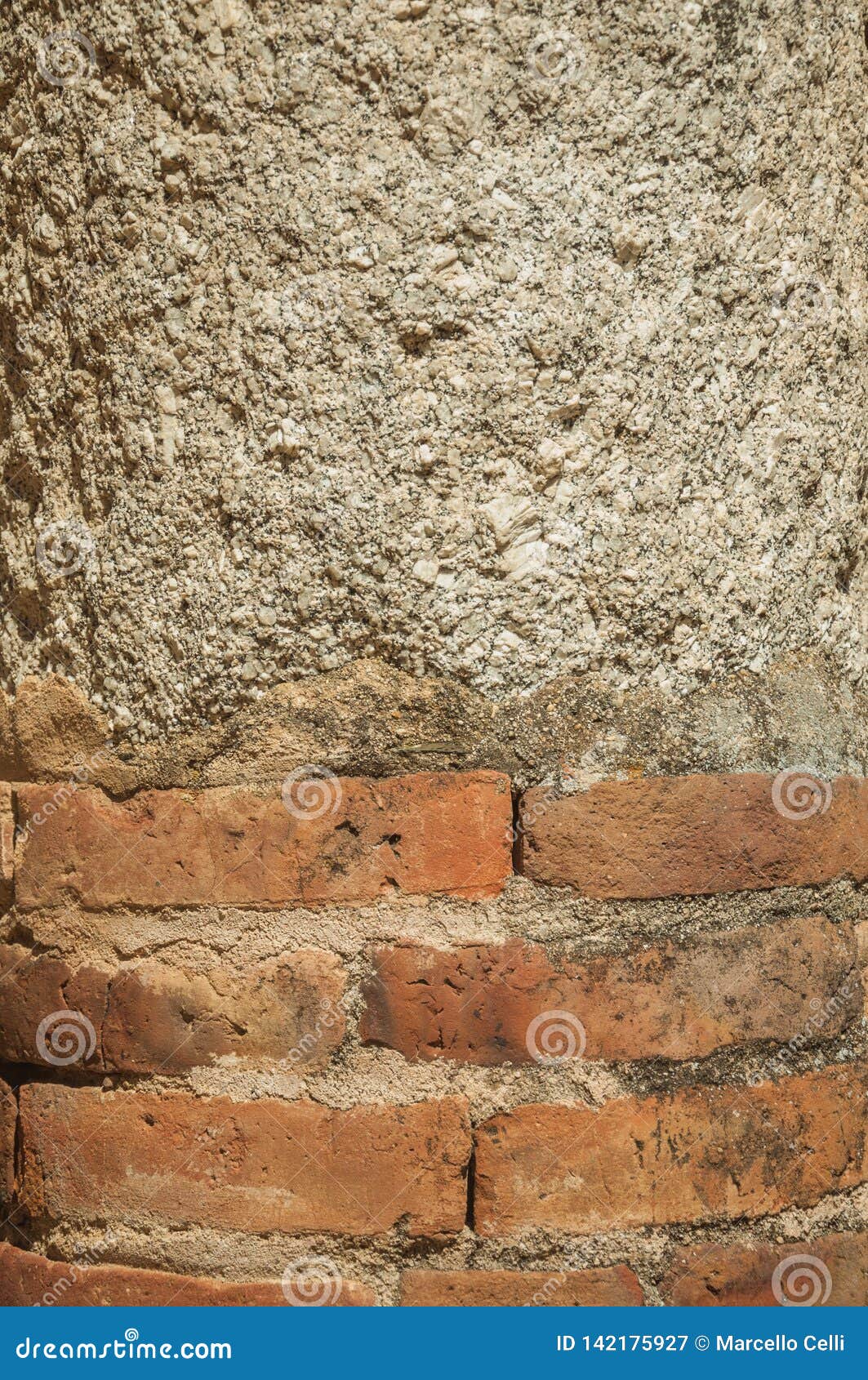 Column Made of Bricks and Cement Grout at Merida Stock Image - Image of ...