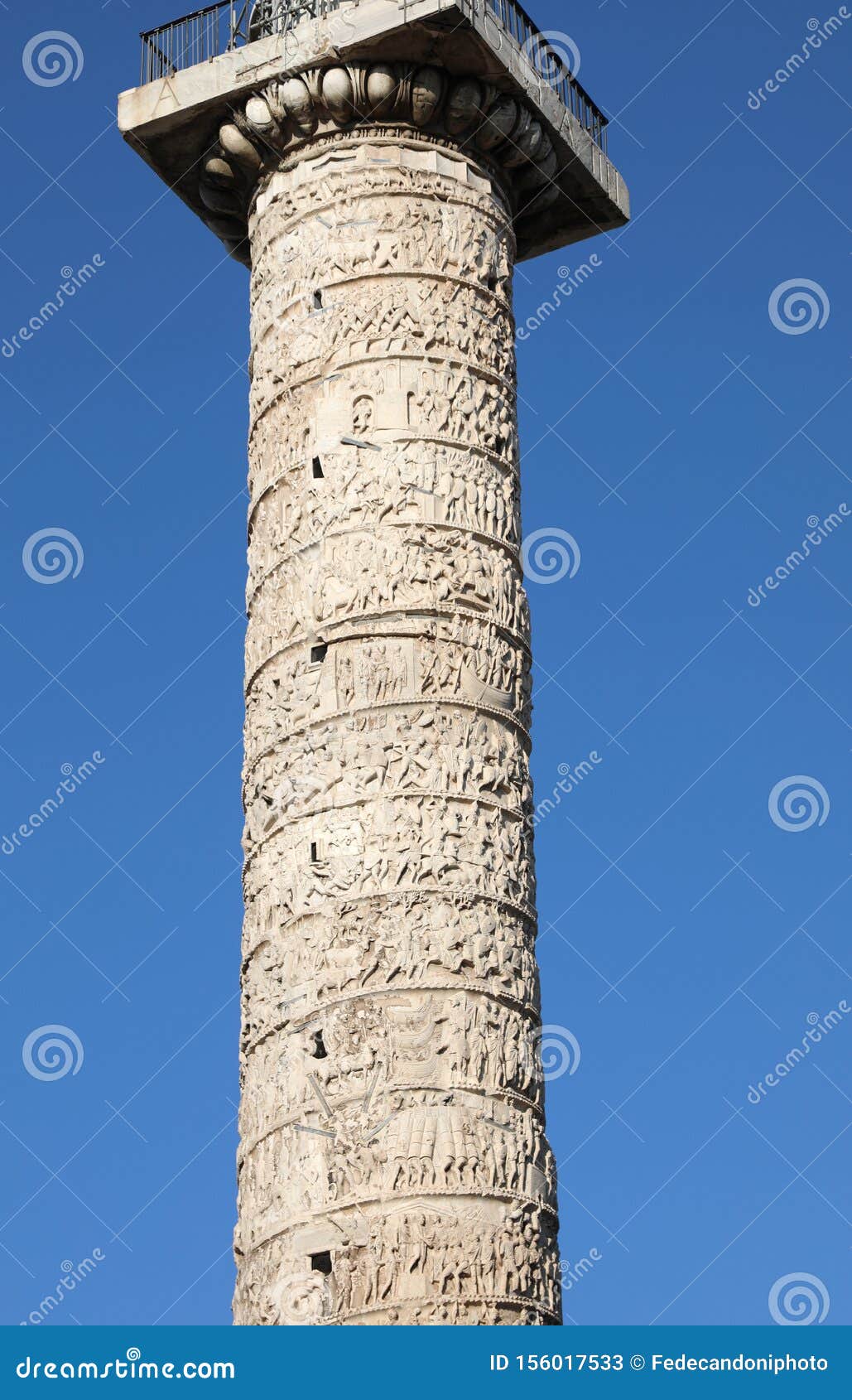 Column of Marcus Aurelius in Rome Stock Image - Image of roman, roma ...