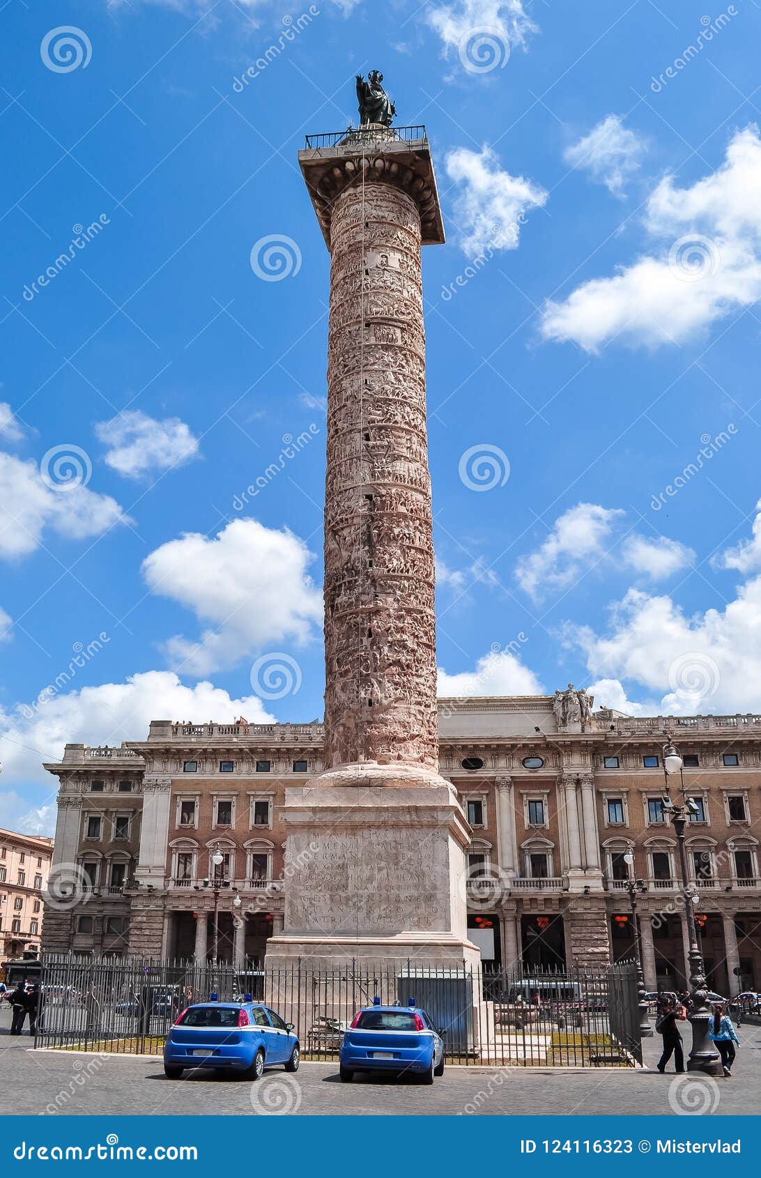 Column of Marcus Aurelius, Rome, Italy Editorial Stock Photo - Image of ...