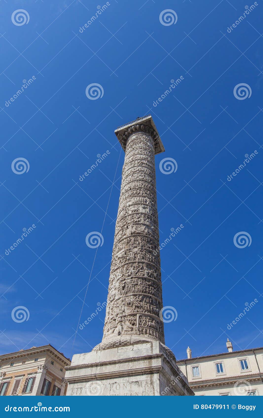 Column of Marcus Aurelius in Rome Stock Image - Image of culture ...