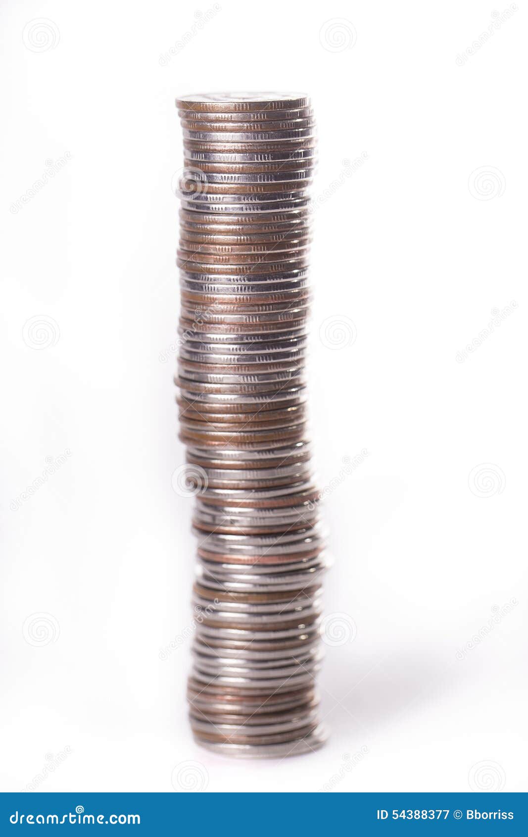 Column from Metallic Currency Stock Image - Image of colored, metallic ...
