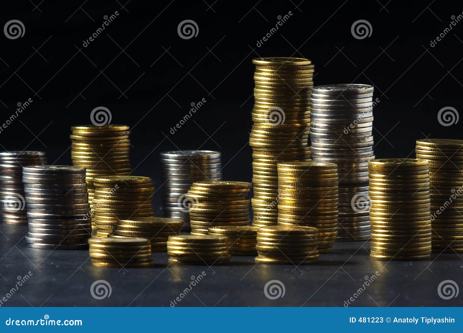 Column from money stock image. Image of rise, funds, money - 481223