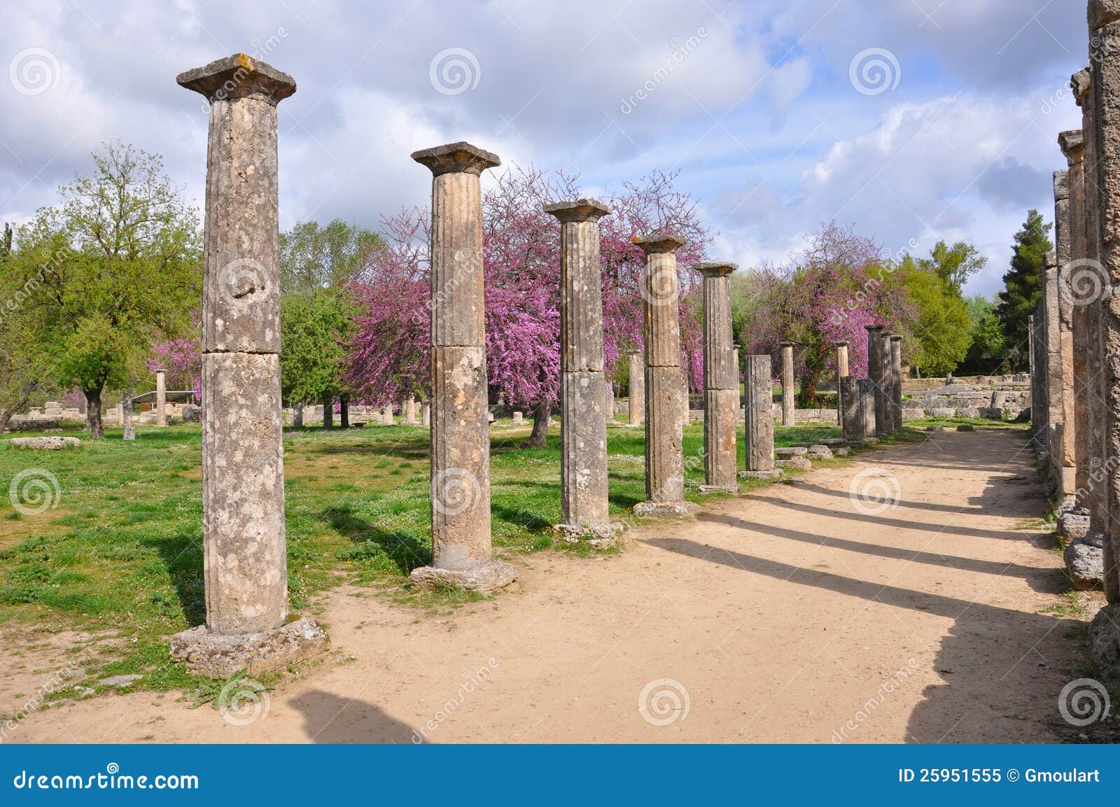 Column of Olympia stock image. Image of archeological - 25951555