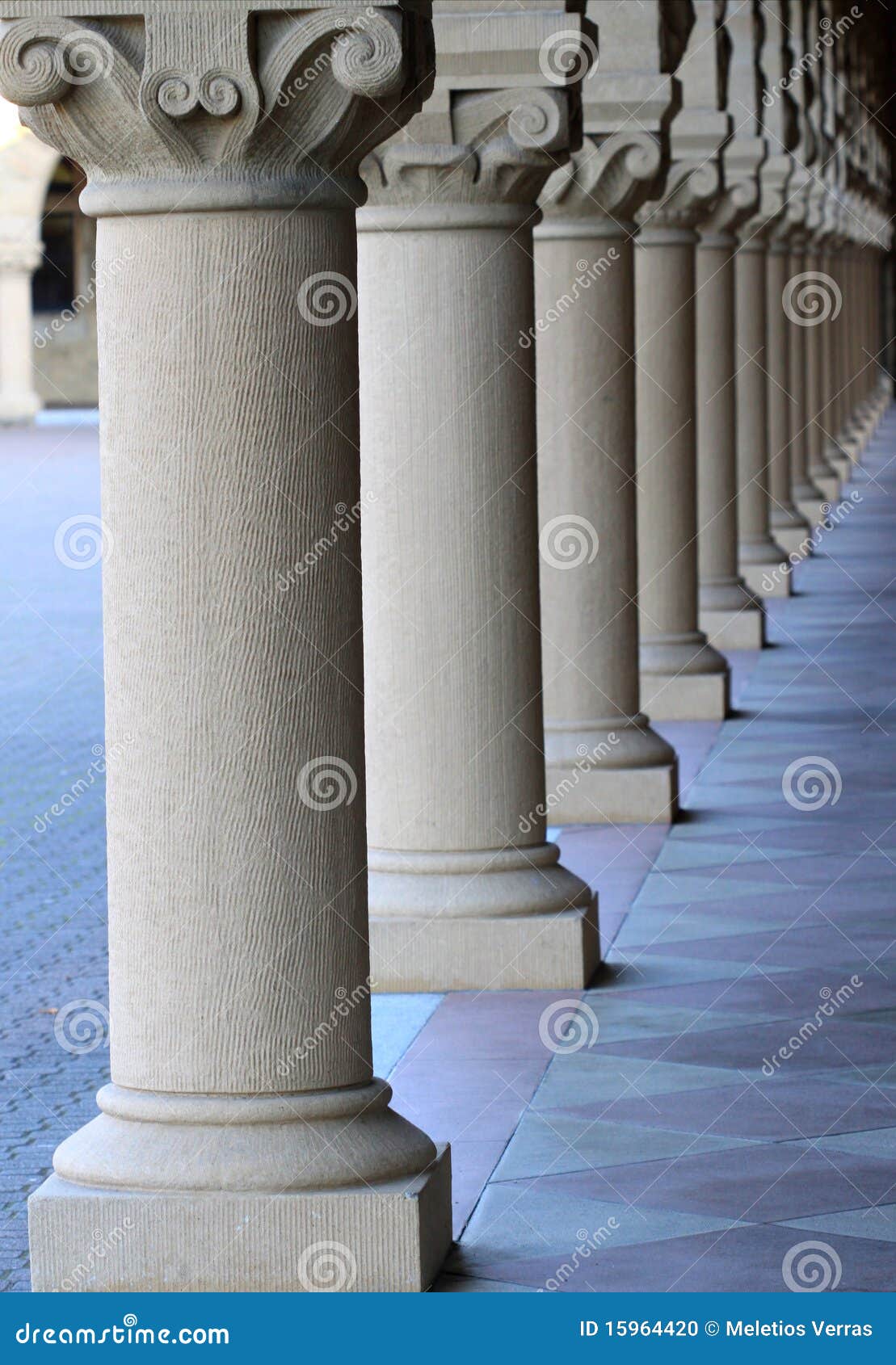 Column perspective stock photo. Image of california, symmetry - 15964420