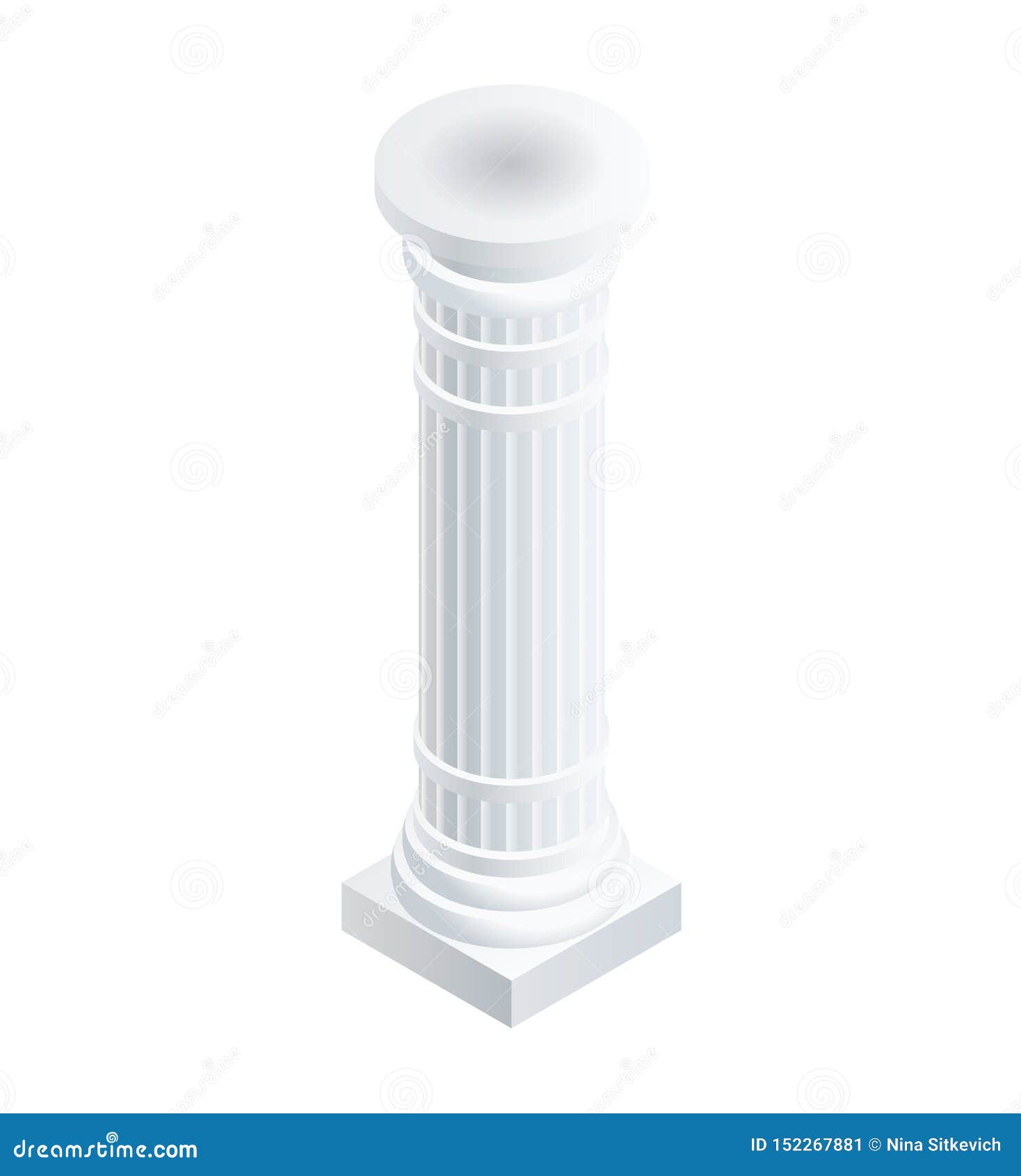 Column Pillar Icon, Isometric Style Stock Vector - Illustration of ...