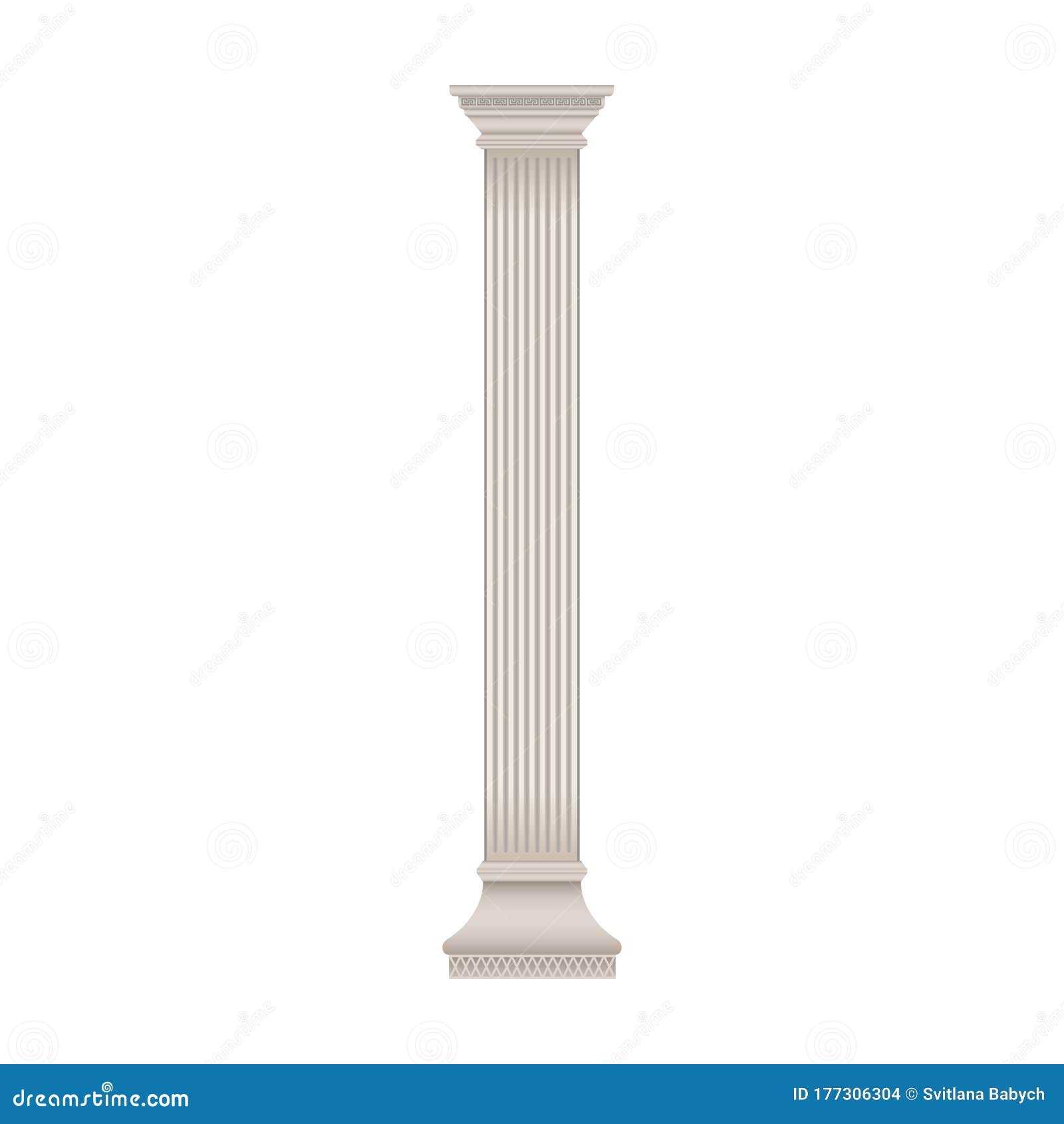 Column Pillar Vector Icon. Realistic Vector Icon Isolated on White ...