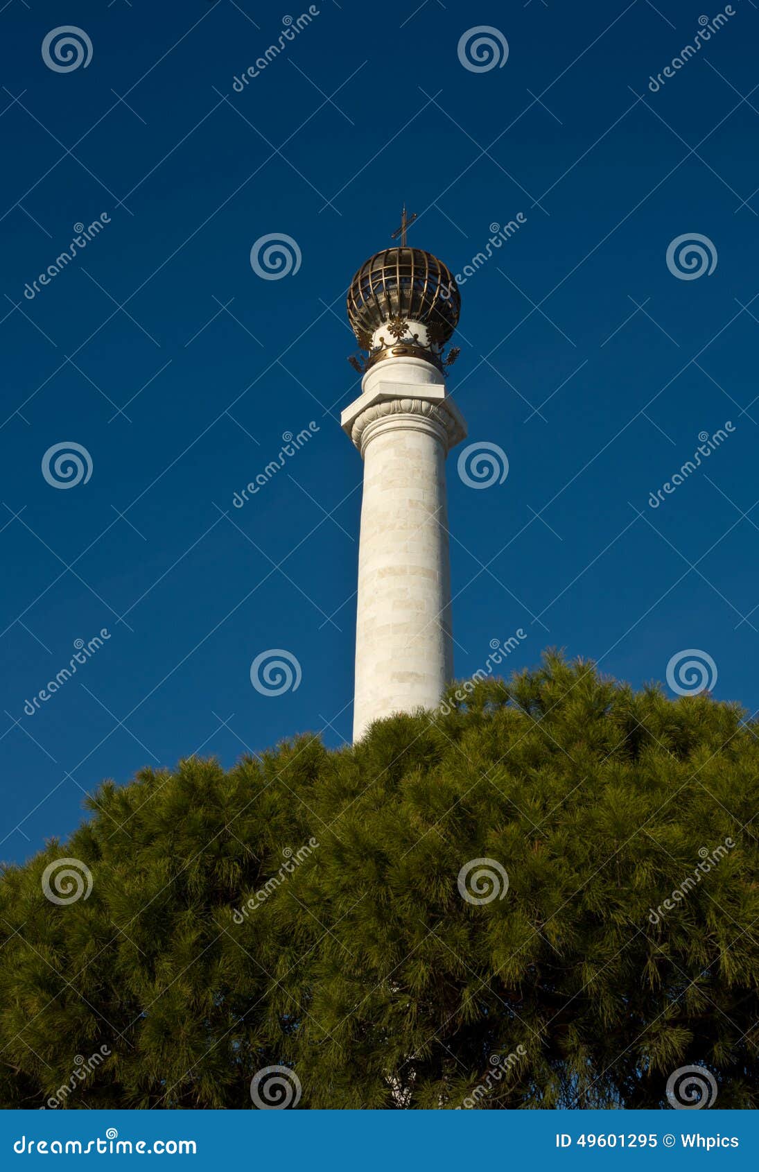 Column and pine tree stock image. Image of culture, high - 49601295