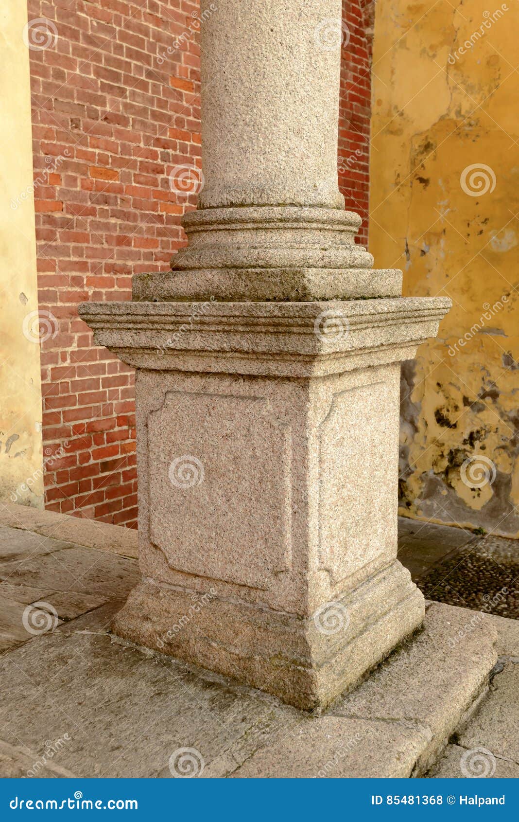 Column Plinth of Church Facade at Morimondo Abbey, Milan, Italy Stock ... Column Plinth of Church Facade at Morimondo Abbey, Milan, Italy Stock ...