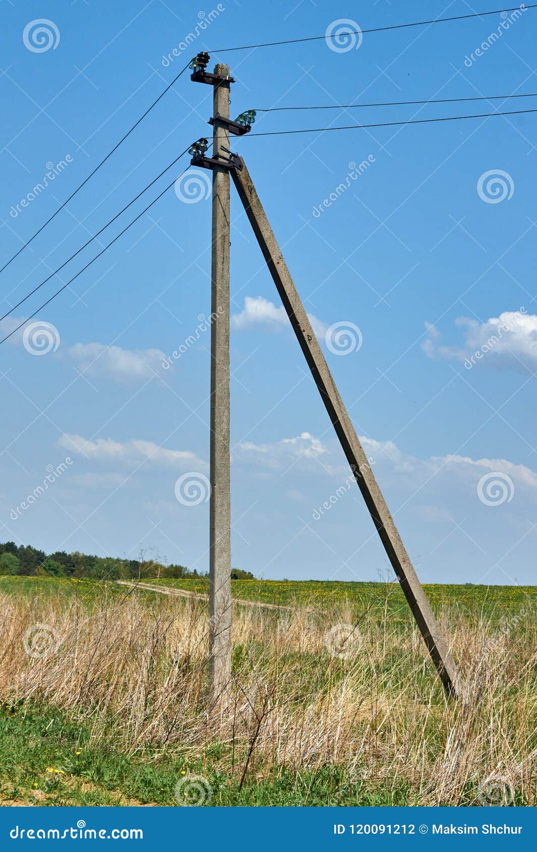 Column power lines stock photo. Image of electricity - 120091212