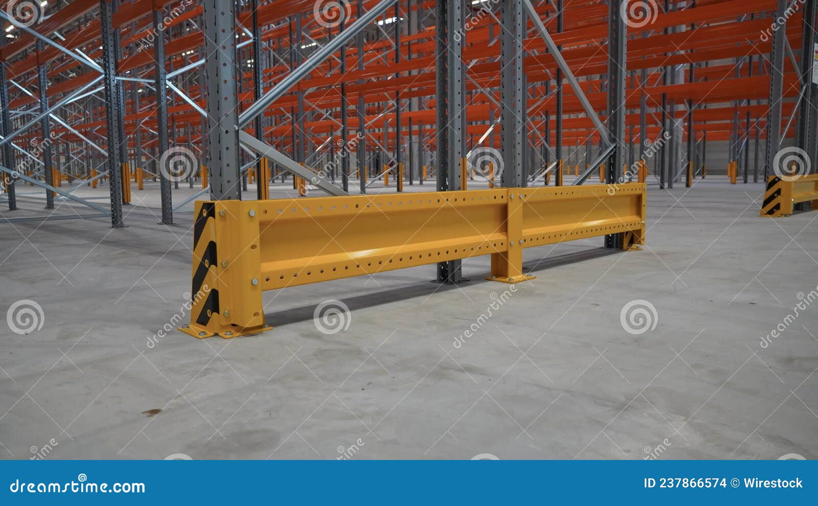 Column Protection in Warehouse Stock Photo - Image of security, rack ...