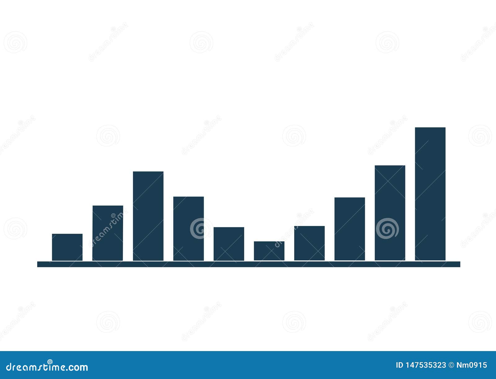 Column Re-growth Trend Chart Graphic Image Stock Vector - Illustration ...
