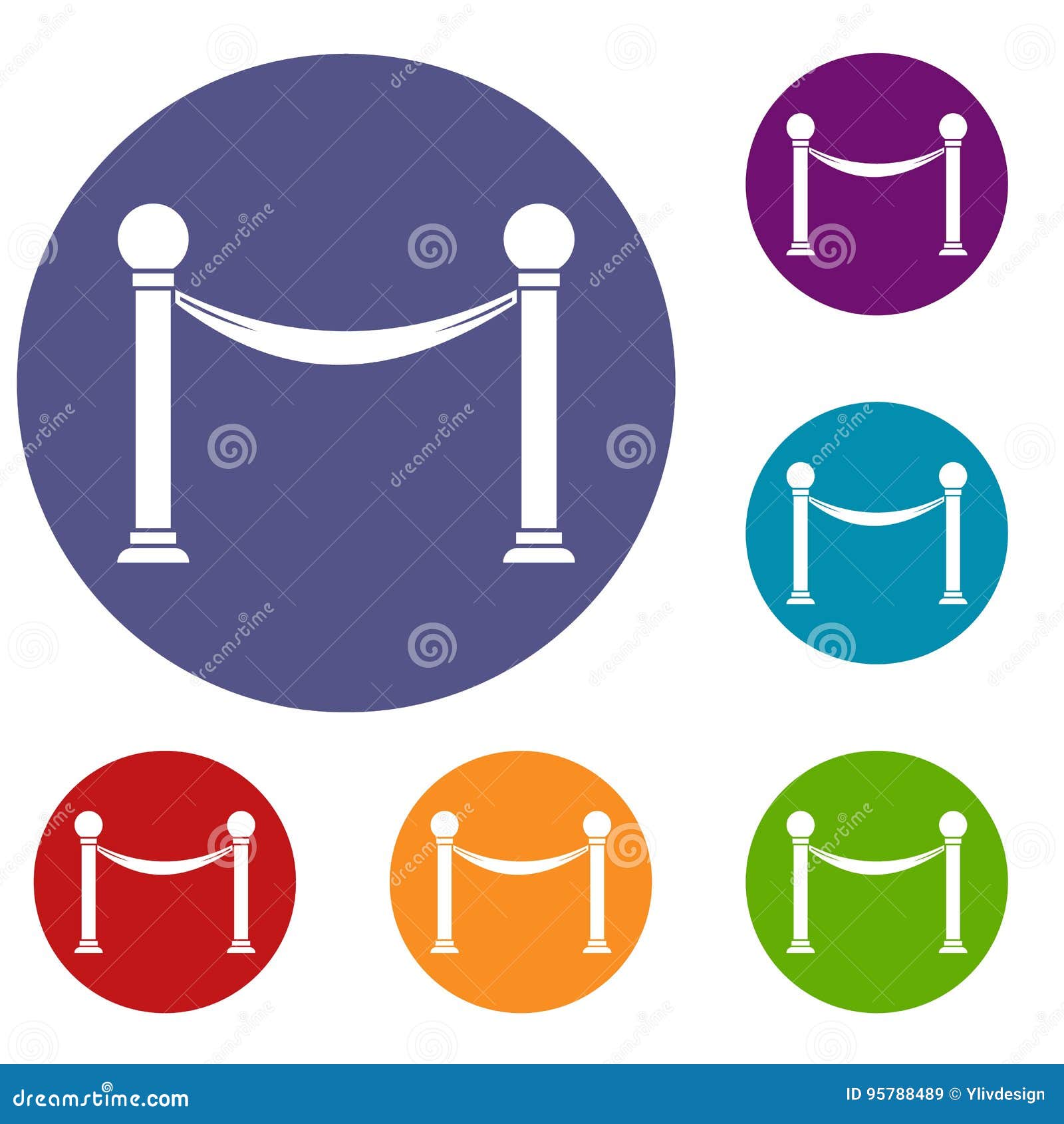 Column with Ribbon Icons Set Stock Vector - Illustration of circle ...