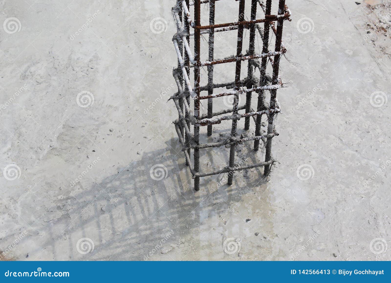 Column Rod from Base Costruction Stock Image - Image of builder ...