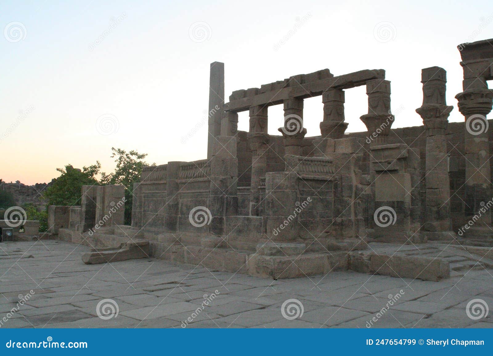 Column Ruins Temple of Isis, Philae Aswan Egypt Stock Image - Image of ...