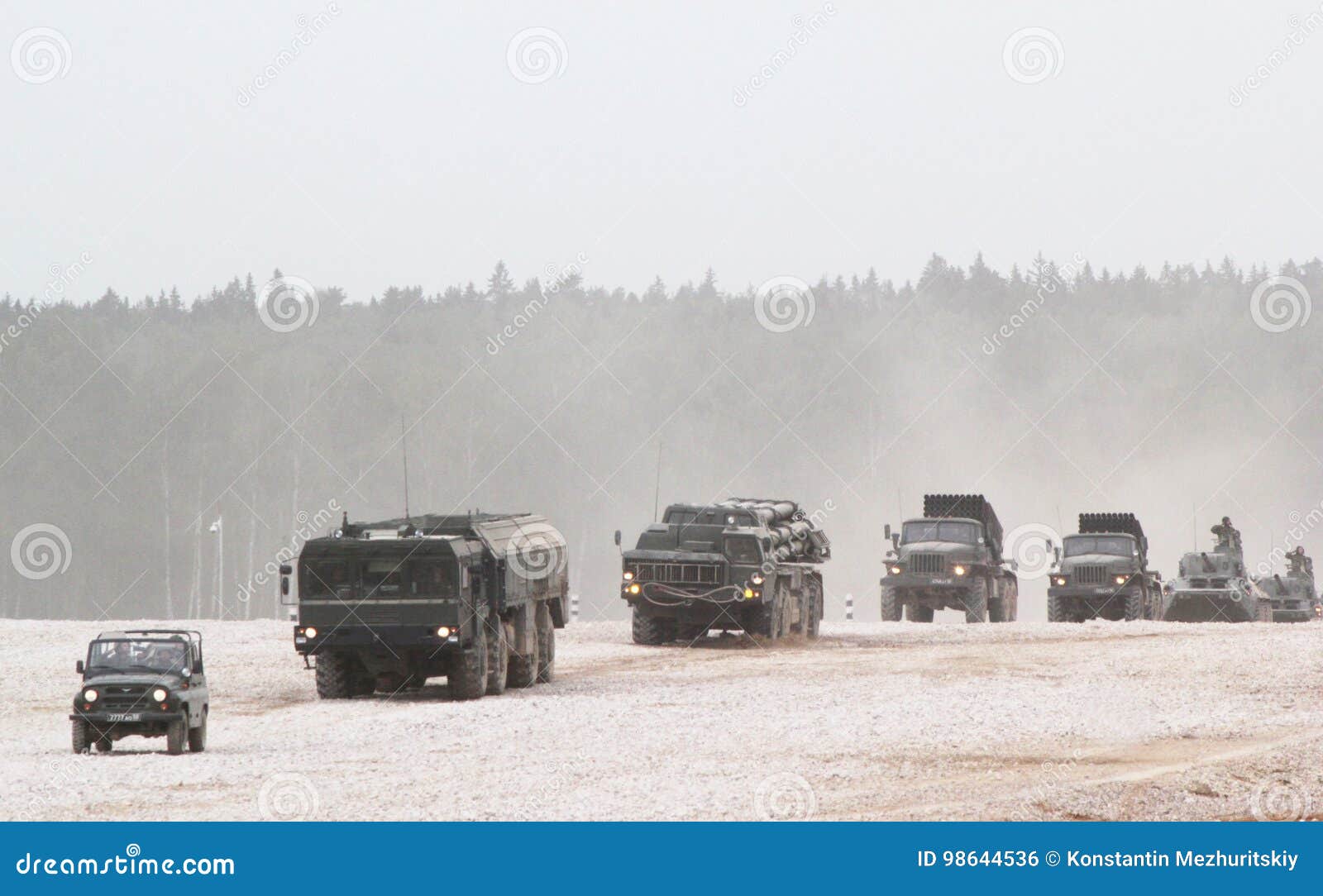 A Column of Russian Armored Vehicles at the Demonstration Editorial ...
