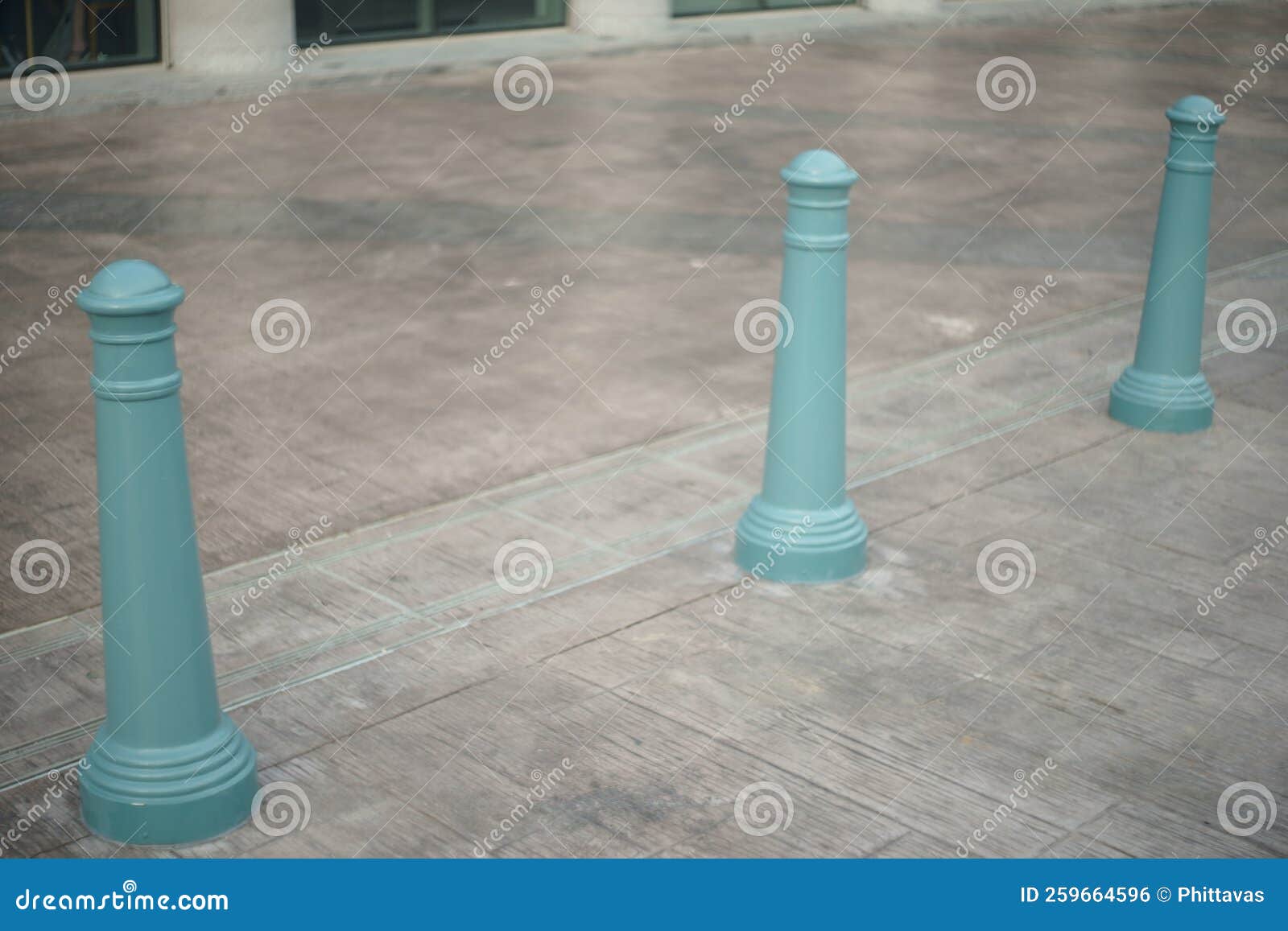 Column for Seperate between Road and Human Sidewalk Stock Photo - Image ...