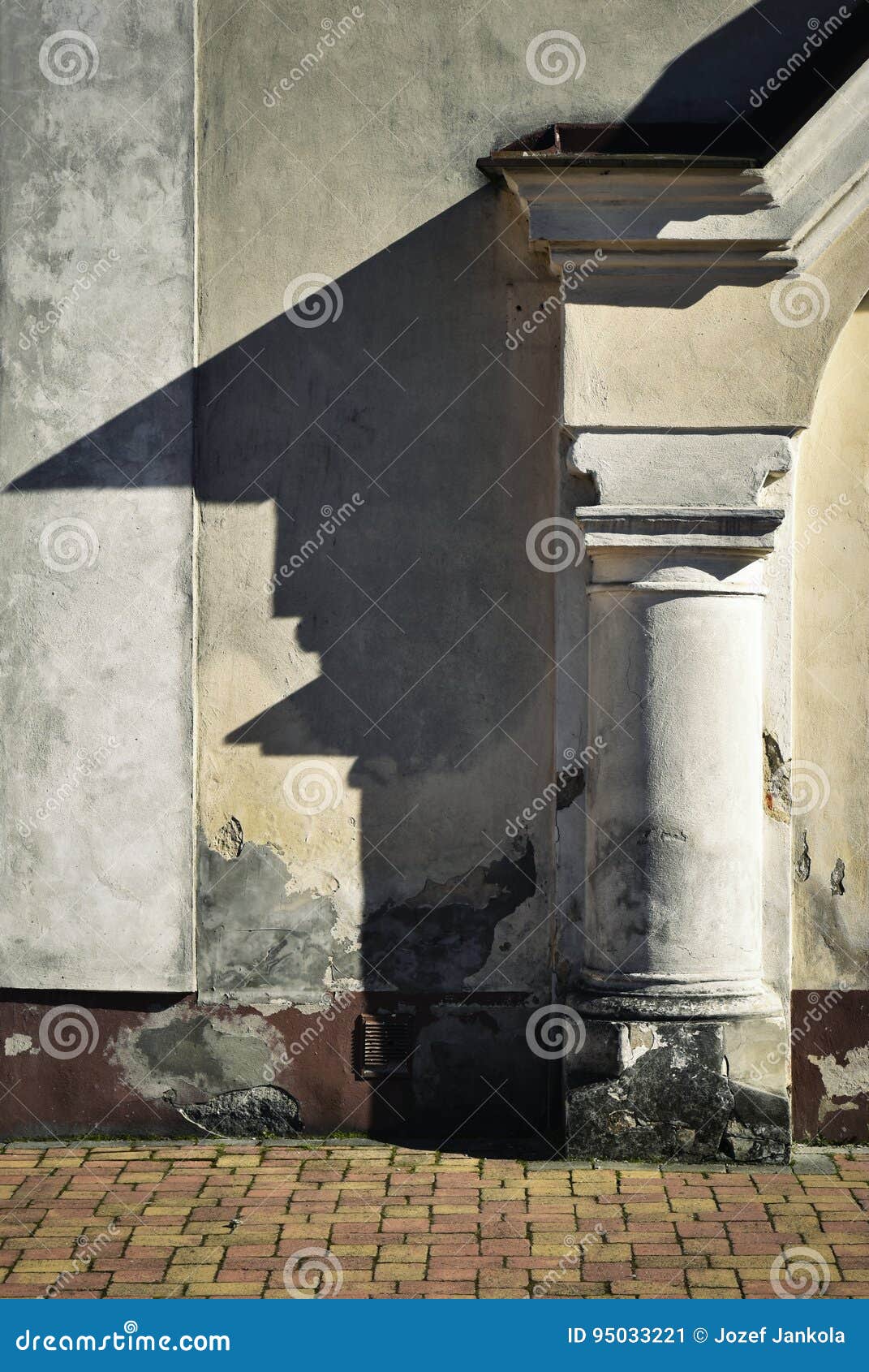 Background Column Of A Catholic Church, Close-up. Texture Of A Twisted ...