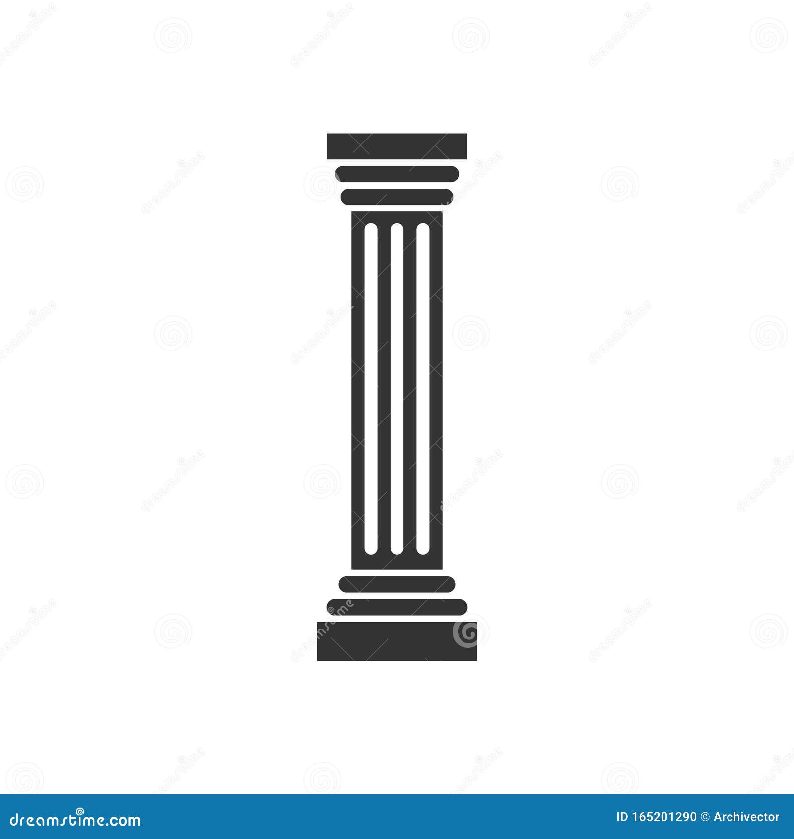 Column Graphic Icon Isolated on White Background Stock Vector ...