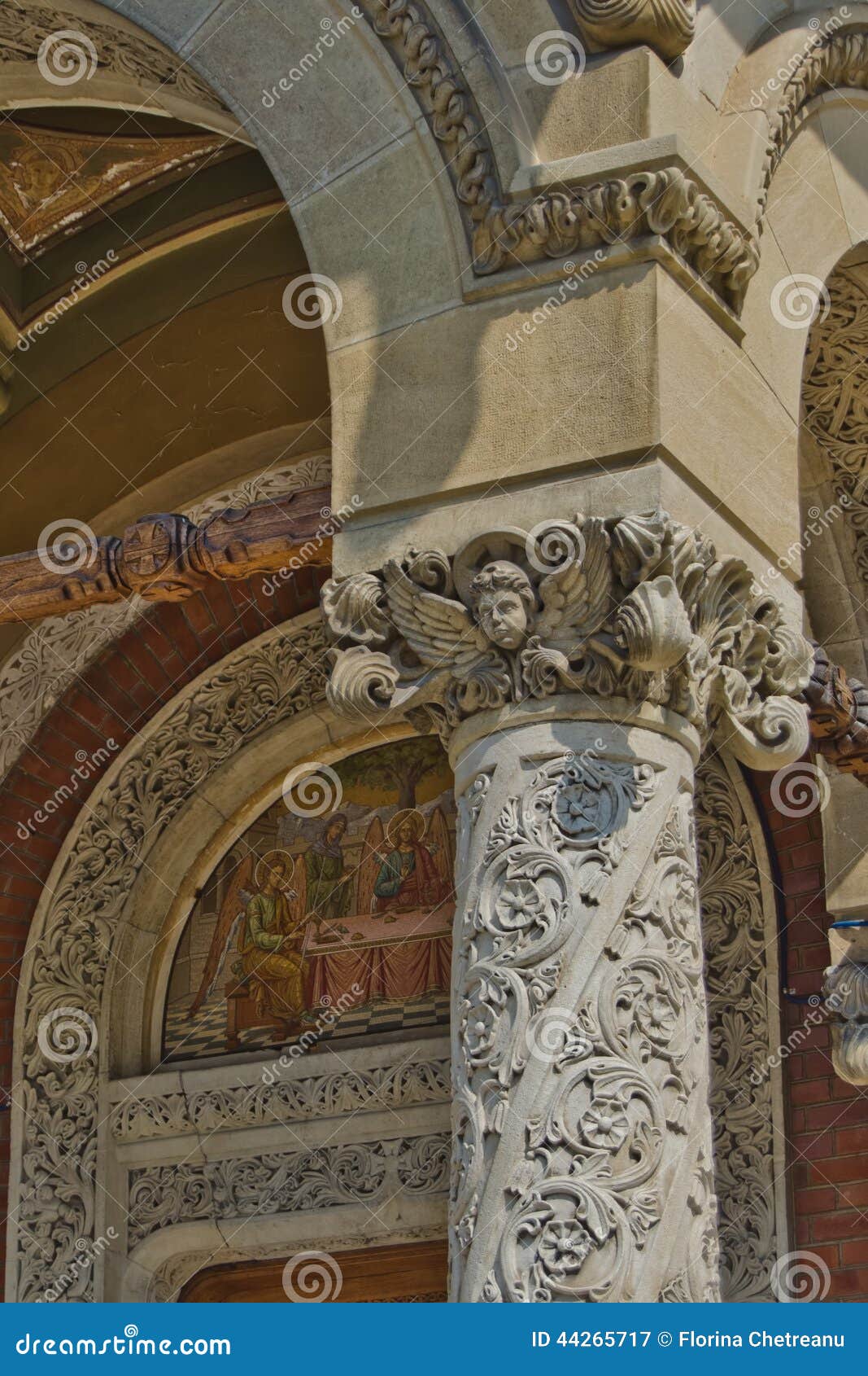 Column stock image. Image of spiritual, building, wood - 44265717