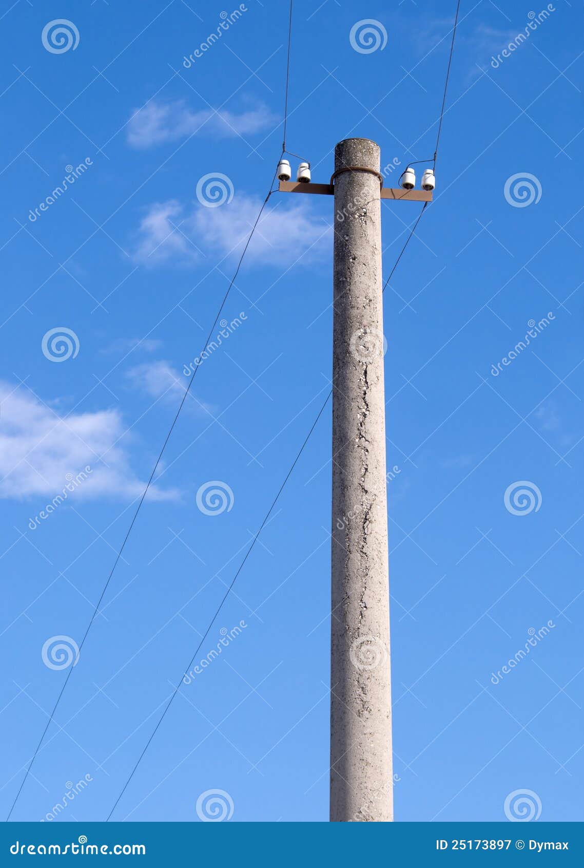 Column of Small Electricity Transmission Line Stock Image - Image of ...