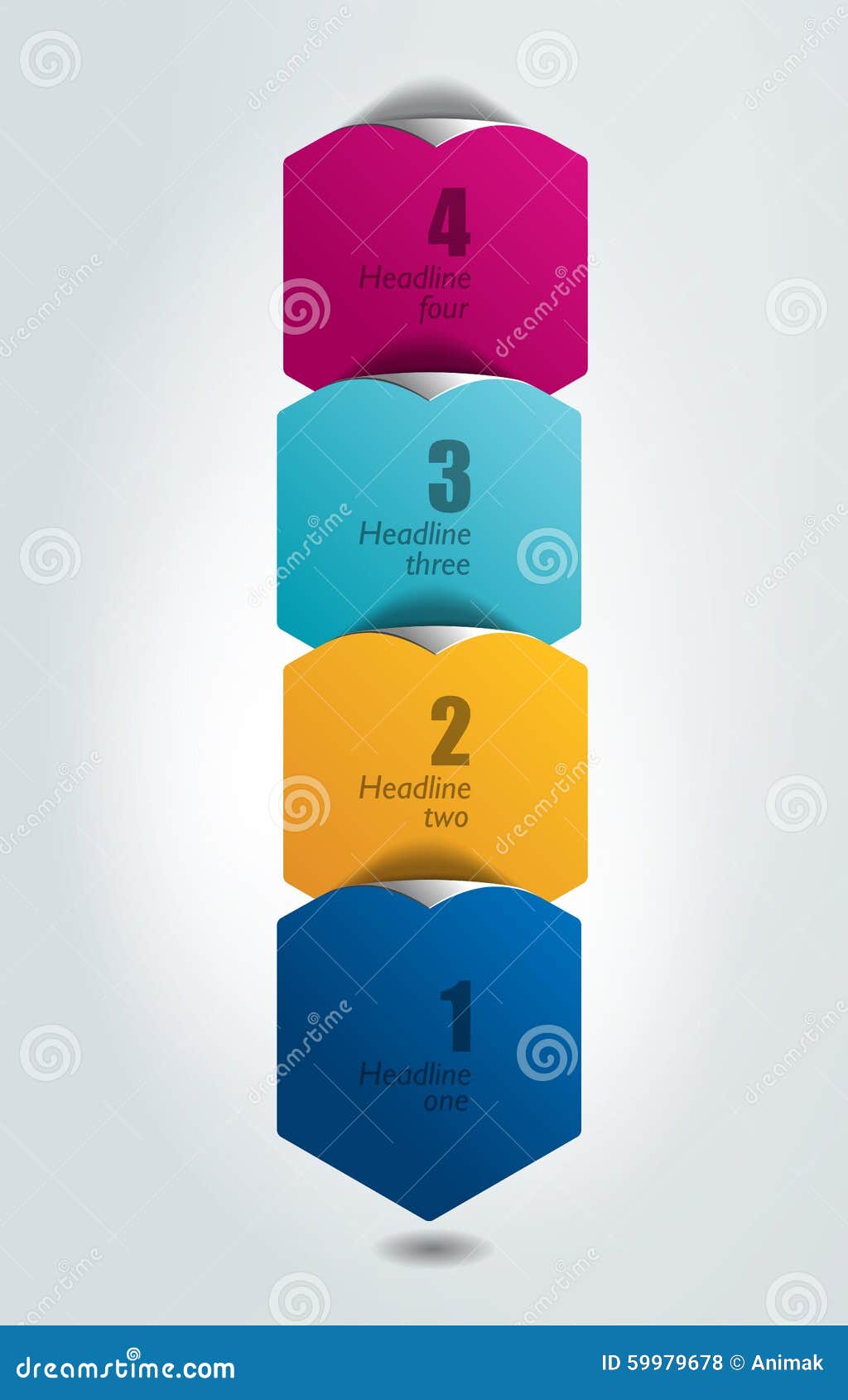 Column Step By Step Diagram. Cartoon Vector | CartoonDealer.com #61194147