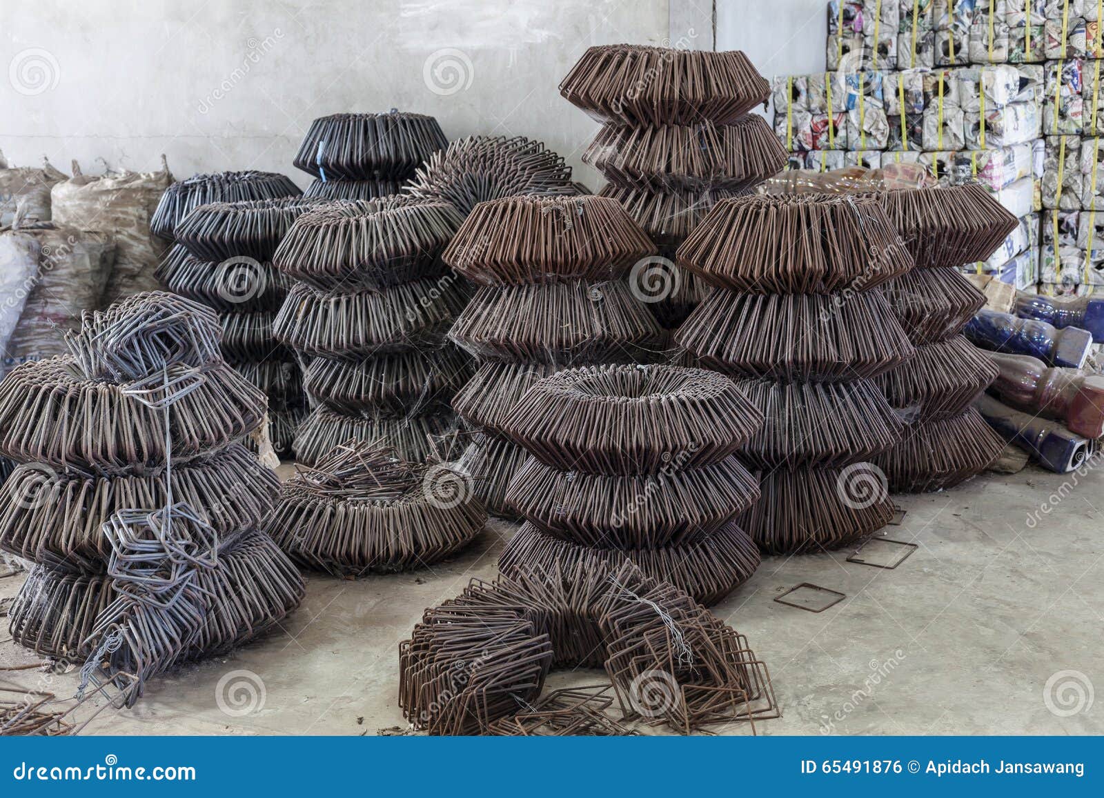 Column Stirrups.a Steel Structure To Be Used Casting Concrete Pi Stock ...