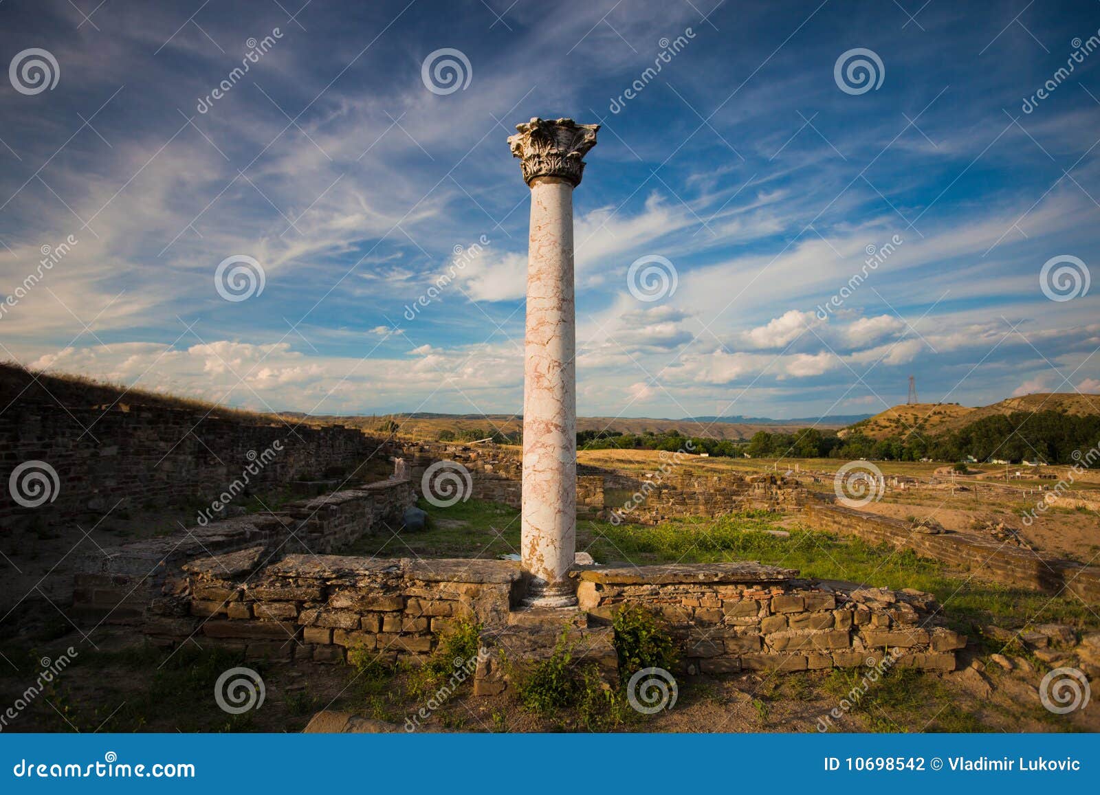 Column in Stobi stock photo. Image of civilization, architecture - 10698542